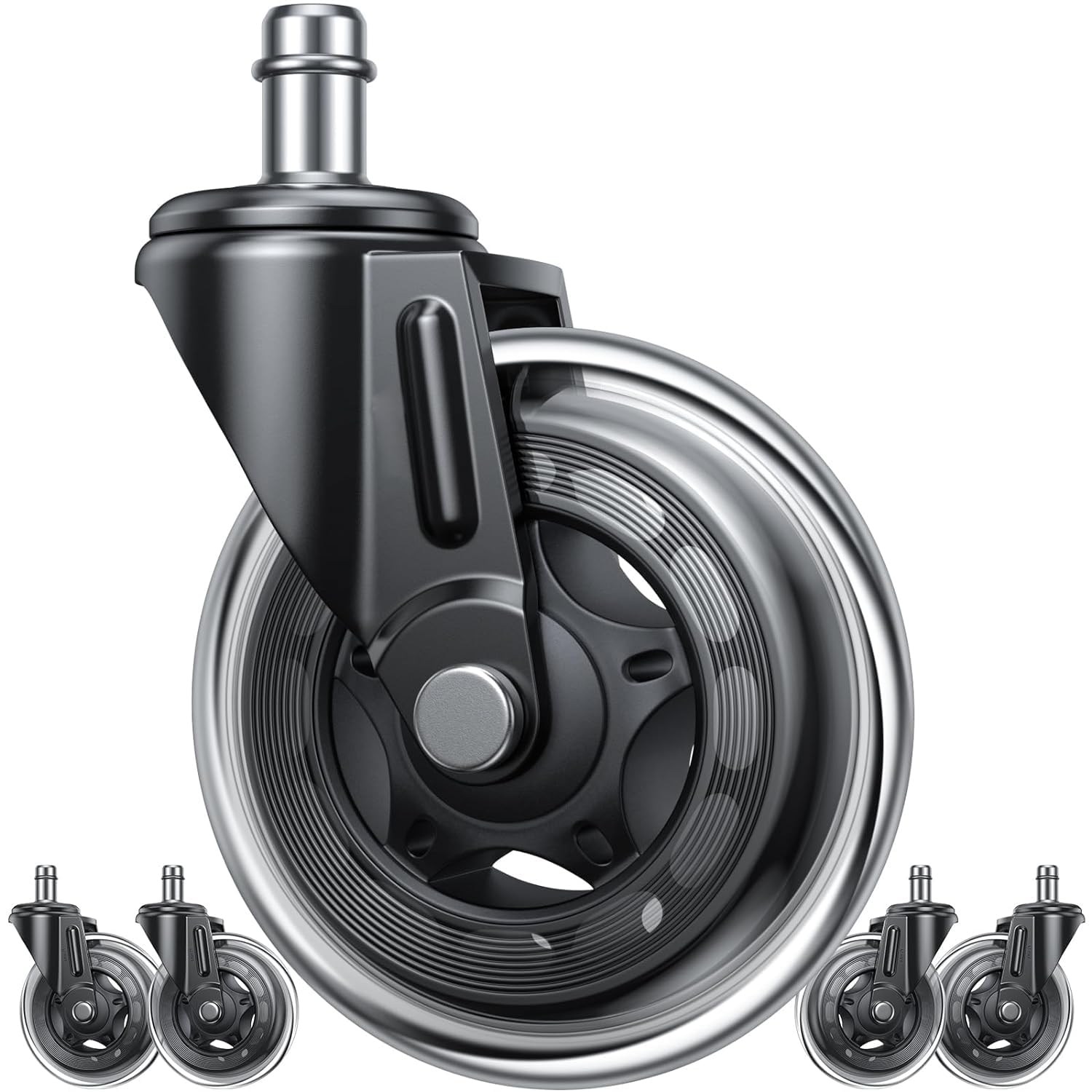 Snapklik.com : Office Chair Wheels Replacement, 3 Inch Heavy Duty ...