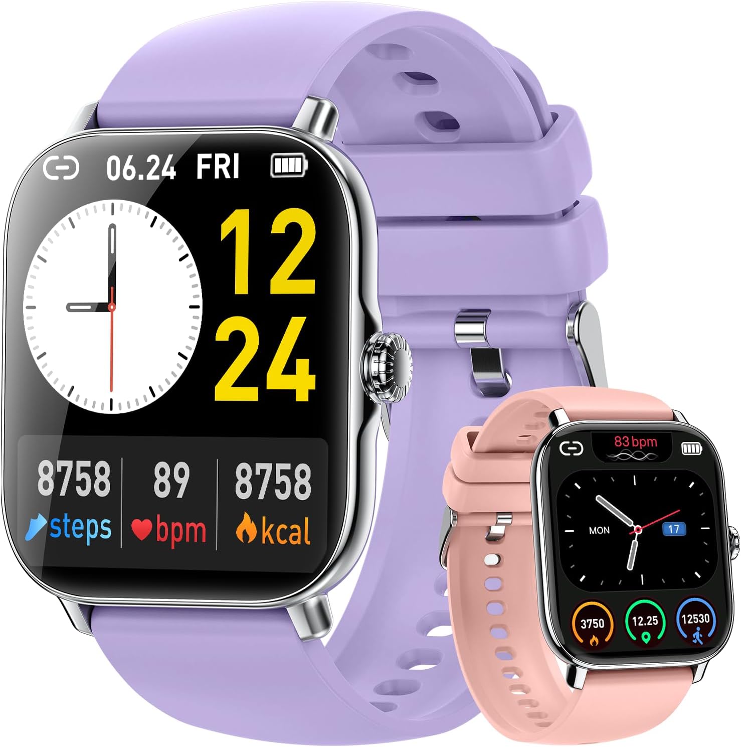 Amazon.com: Smart Watch for Men Women Fitness: (Make/Answer Call ...