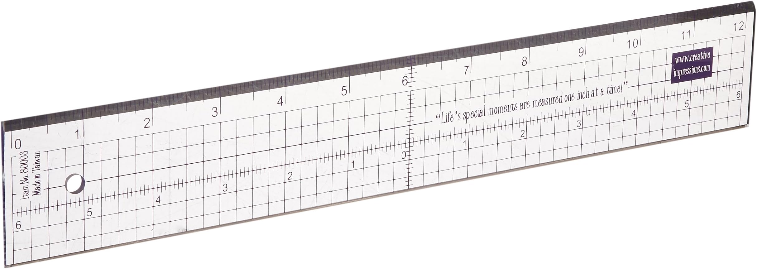 Amazon.com: Creative Impressions Metal Edge Acrylic Ruler 12 Inch (80003)