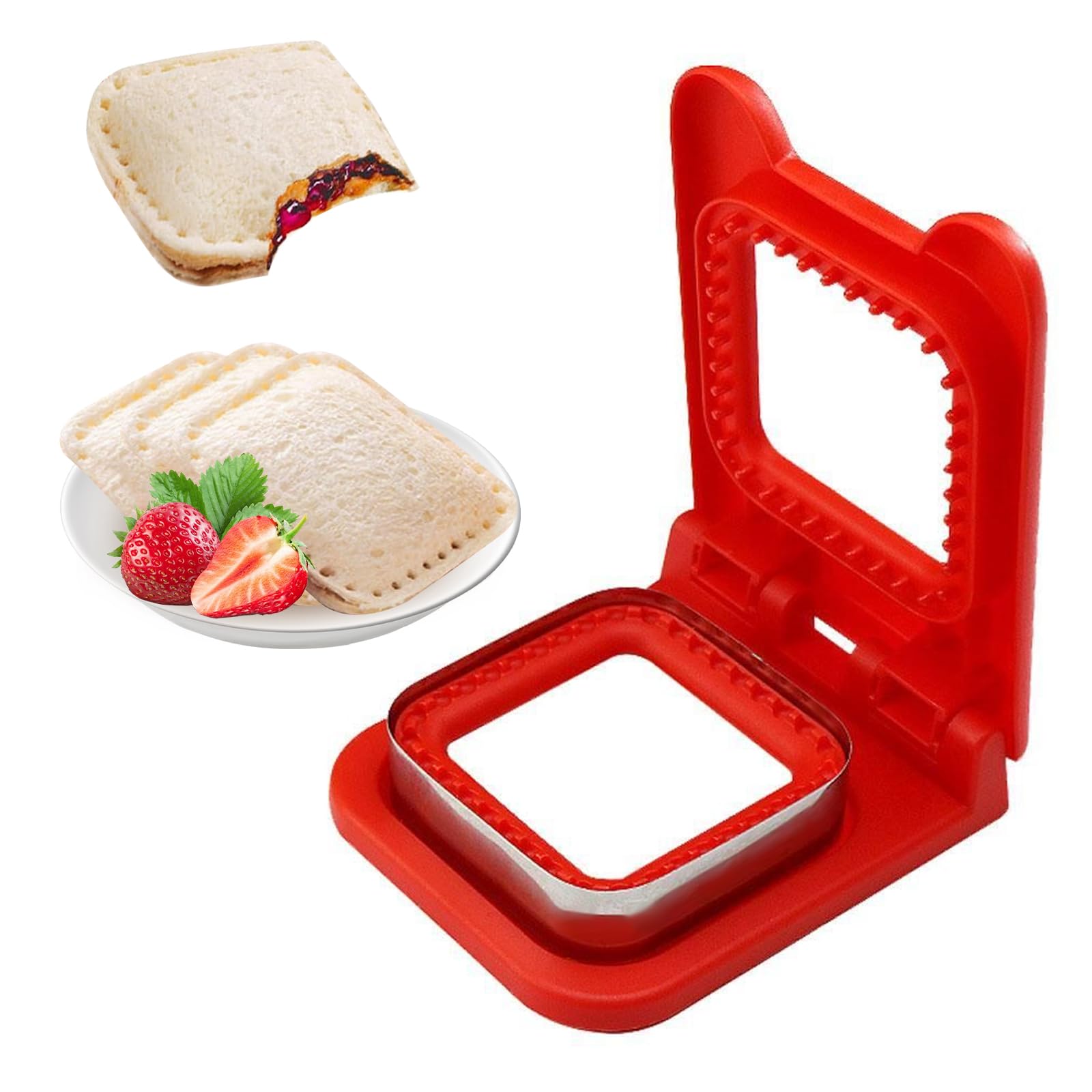 MEETOZ Sandwich Cutter and Sealer, Square Sandwich Maker, Decruster ...