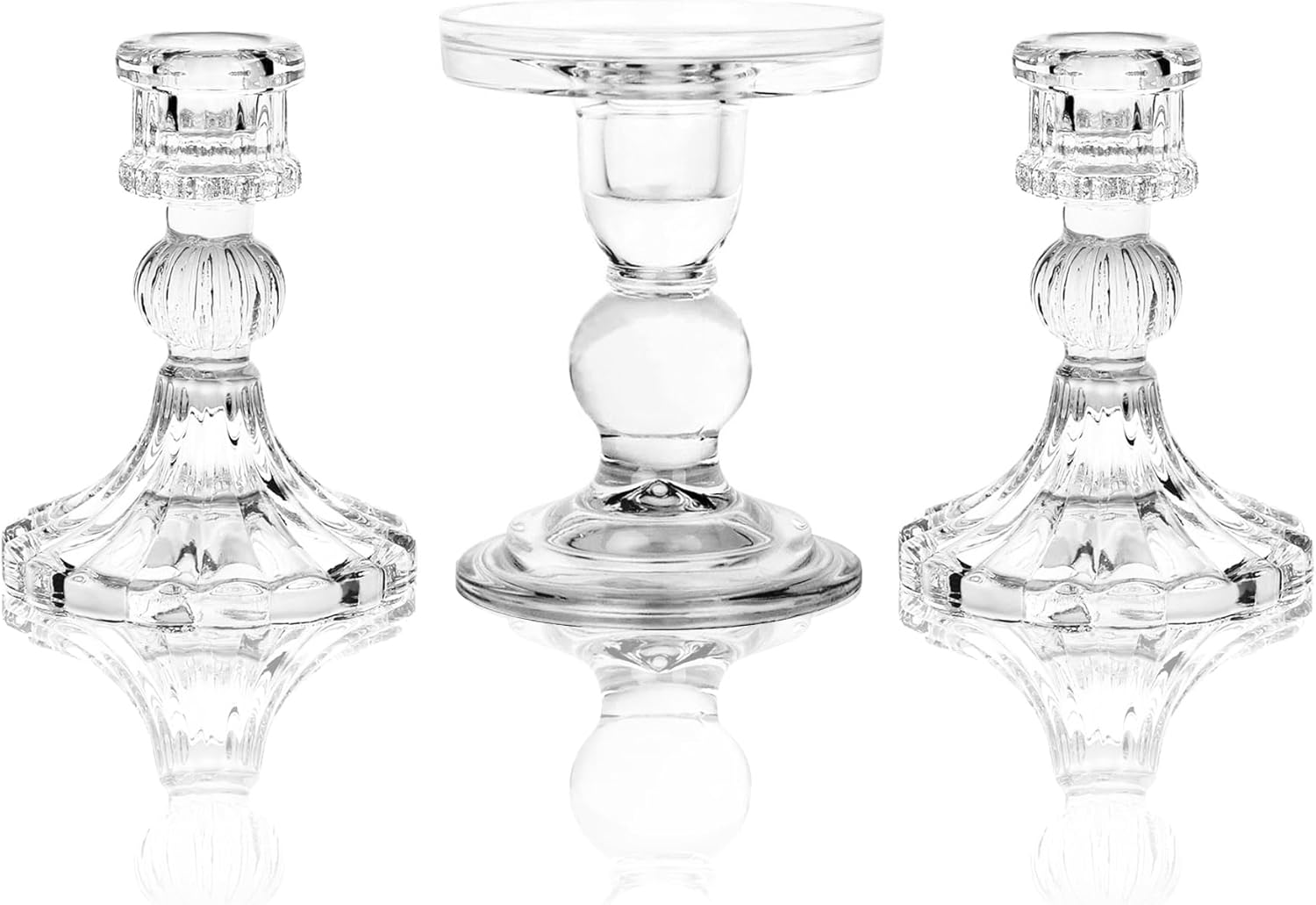 Amazon.com: Unity Candle Holder - Glass Candle Holder for Pillar Candle ...