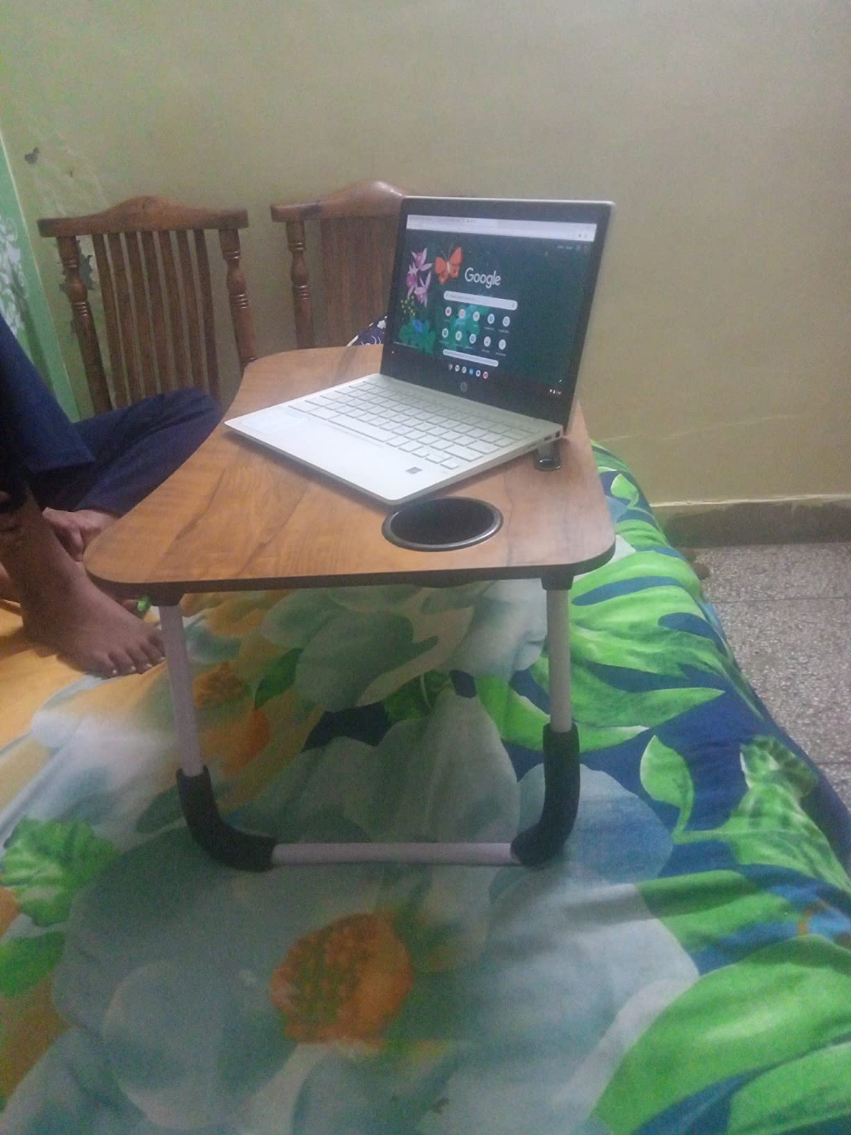 PRIVILON GLOBALL Study Table/Bed Table/Foldable and Portable Wooden ...