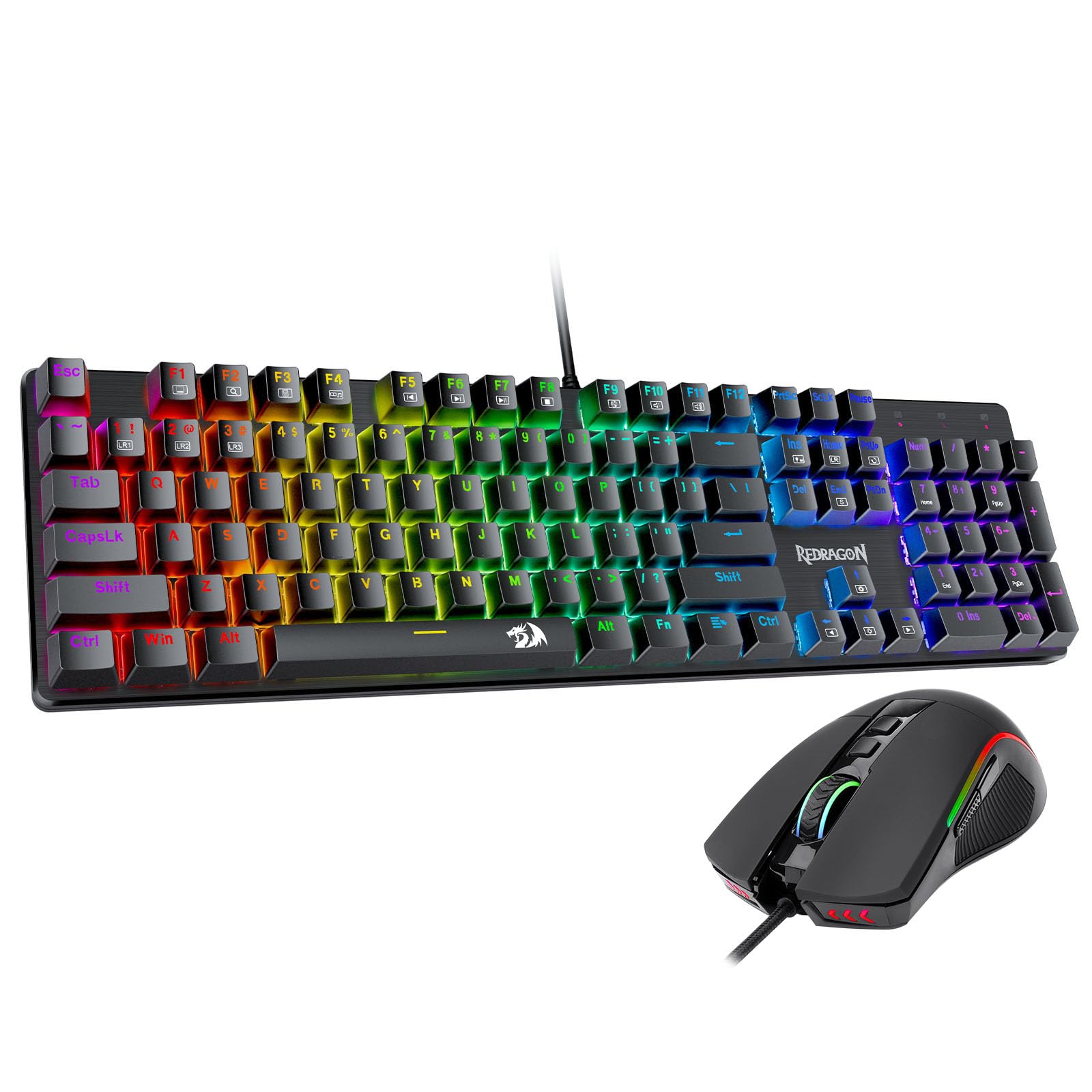 Amazon.com: Redragon K671 Mechanical Gaming Keyboard and M812-RGB ...