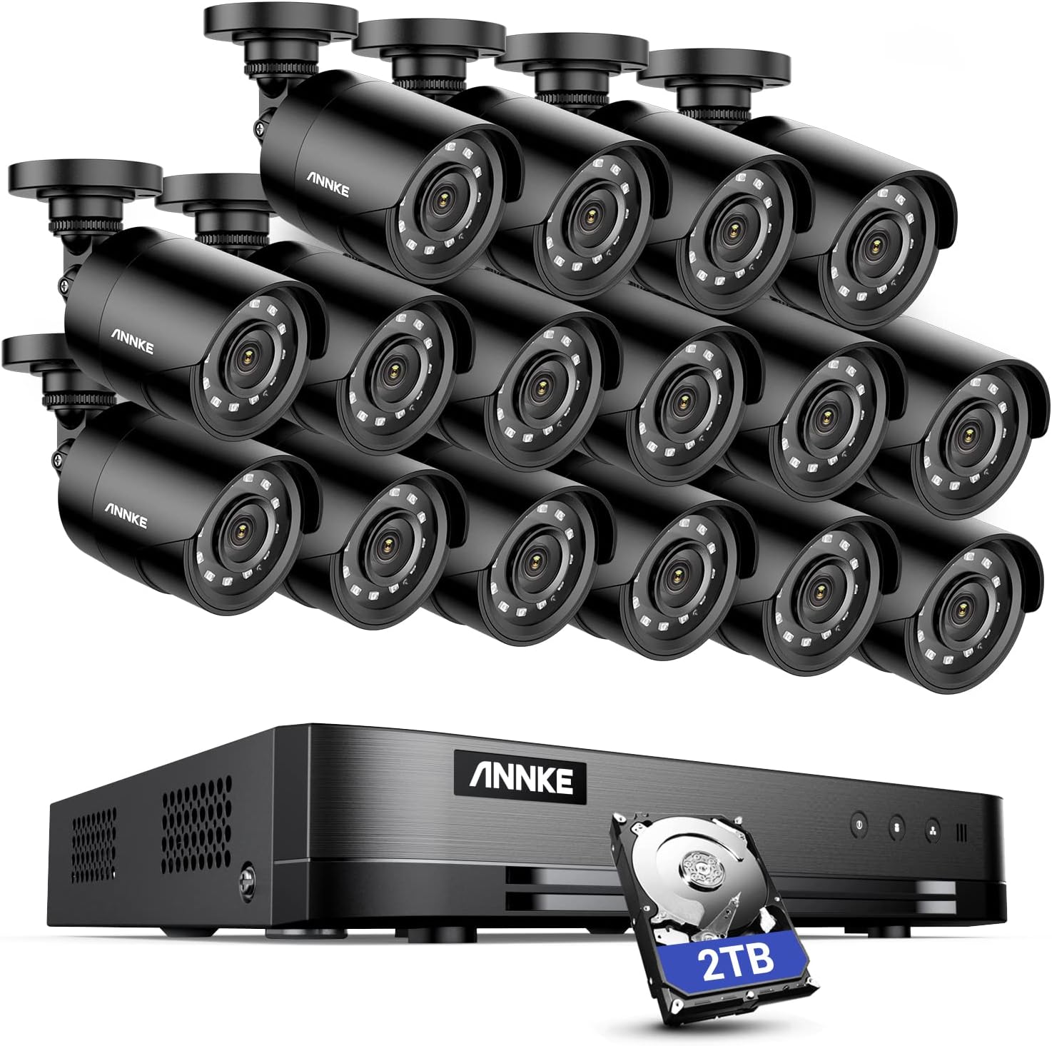 Amazon.com : ANNKE 16CH Security Camera System, 1080P Lite H.265+ 5 in ...