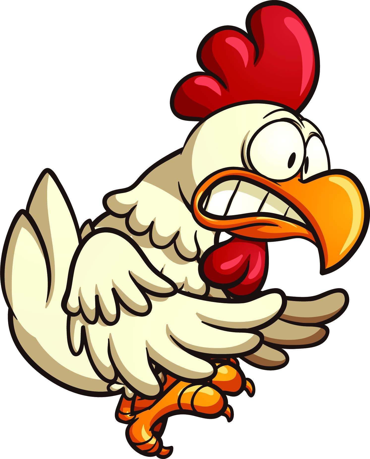 Scared Chicken Cartoon