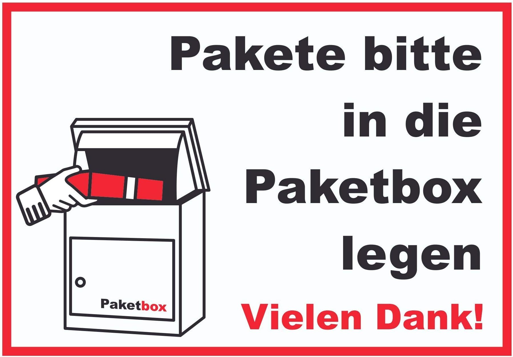 HB-Druck Pakete Paketbox Schild A4 (210x297mm) : Amazon.de: Baumarkt