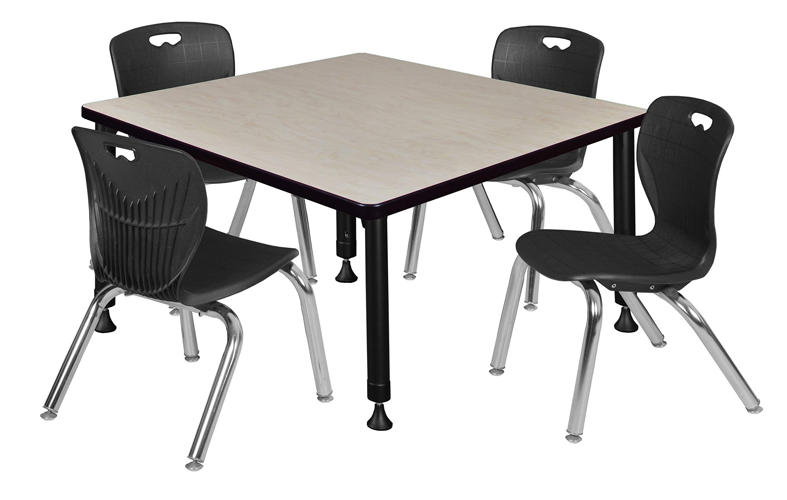 Amazon.com: Regency Kee Height Adjustable Classroom Table Set with four ...