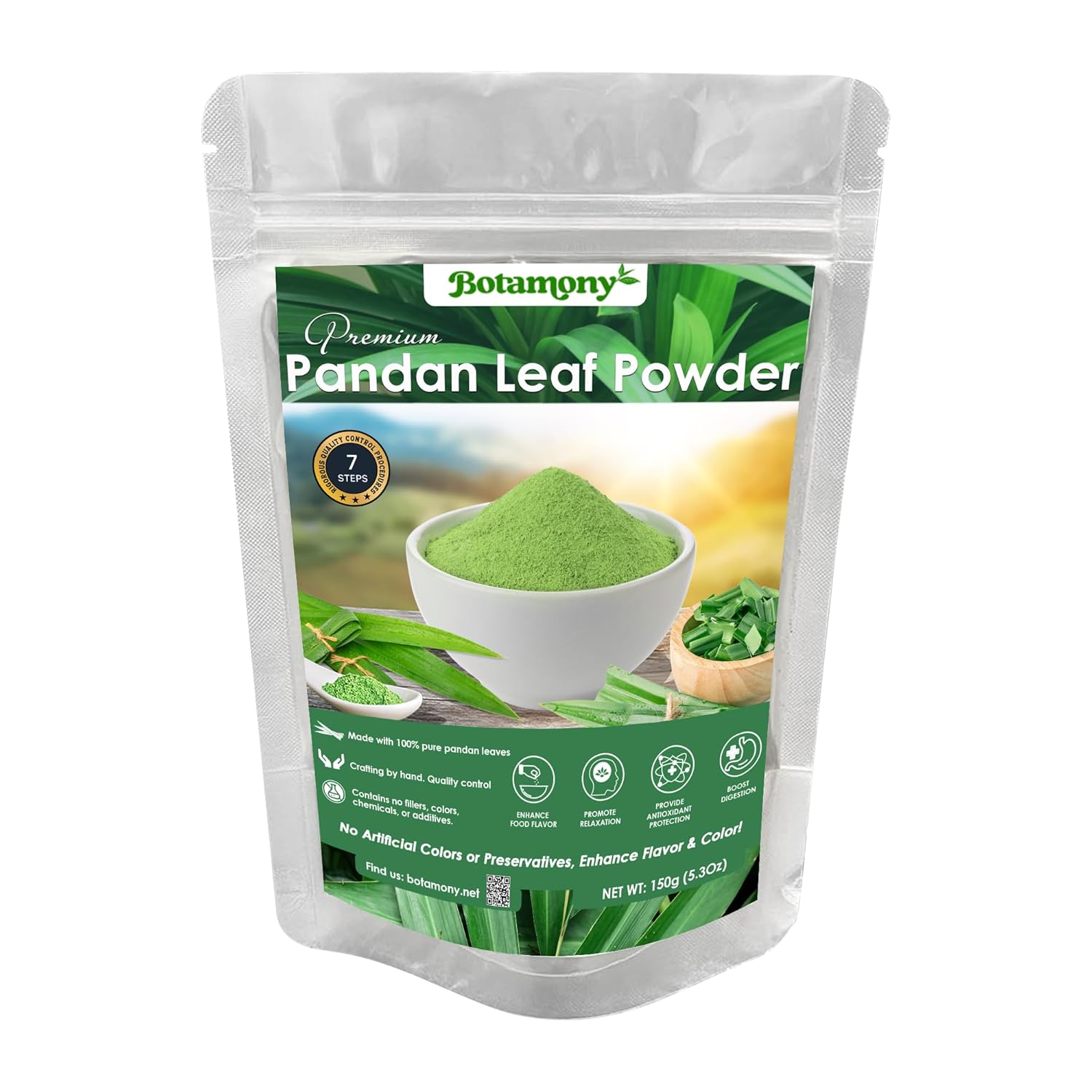 Amazon.com : BOTAMONY Premium Pandan Leaf Powder 5.3 oz, 100% Natural ...