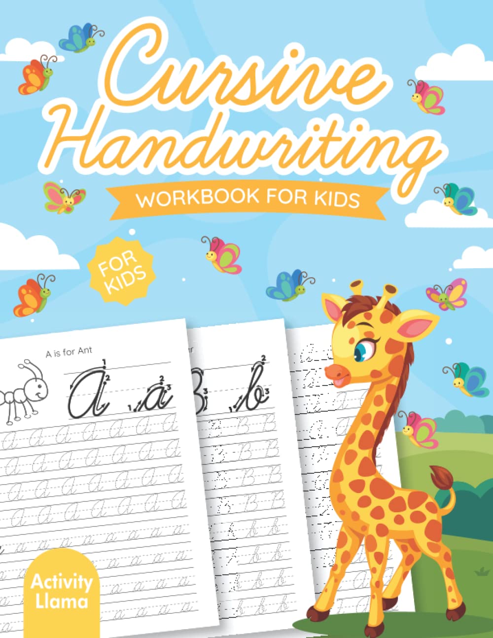 Cursive Handwriting Workbook For Kids: Cursive Letter Trace-Cursive ...