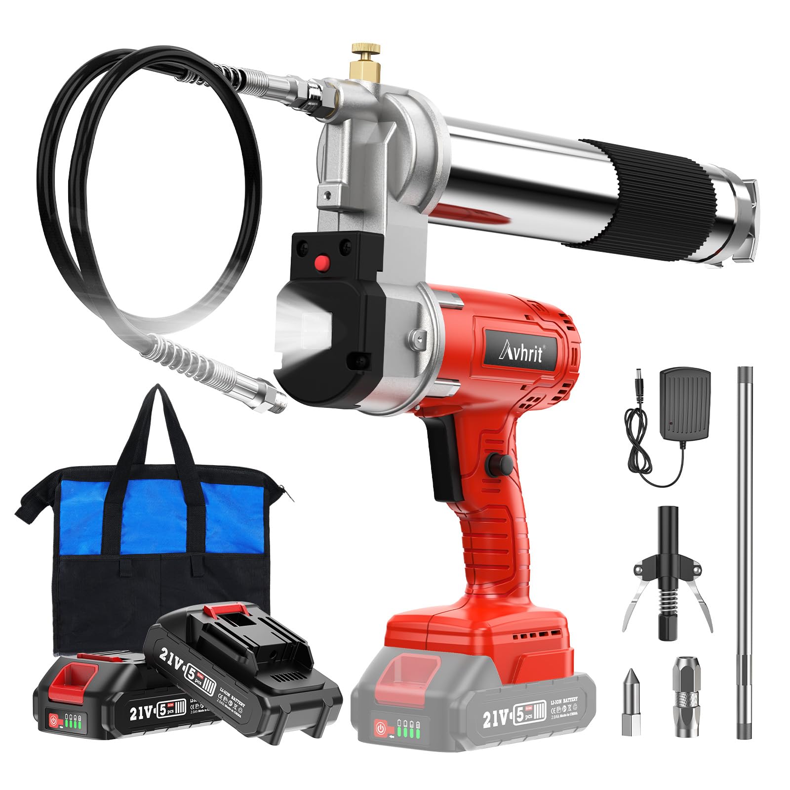 Amazon.com: Avhrit Power Grease Gun, [with Super Bright LED Light ...