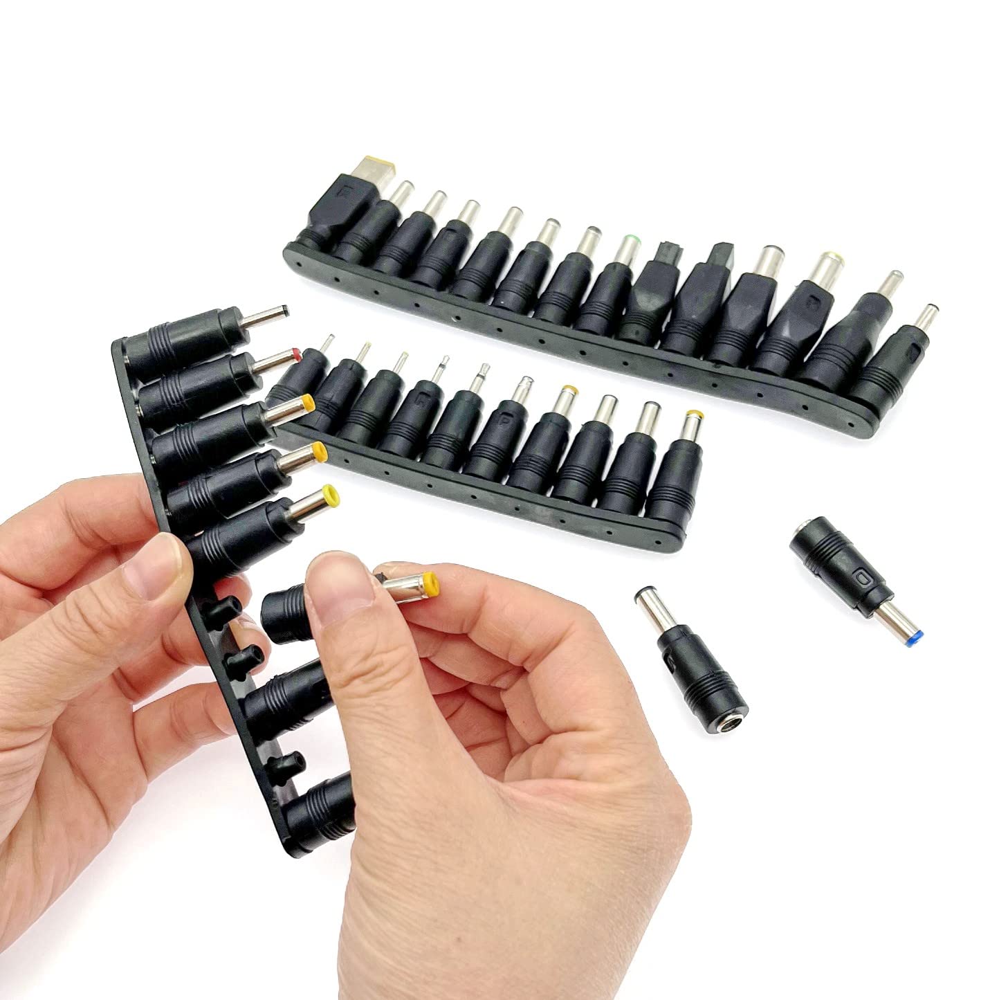 Snapklik.com : 34 PCS DC Barrel Jack Tip Set, Charger Connector Tips ...