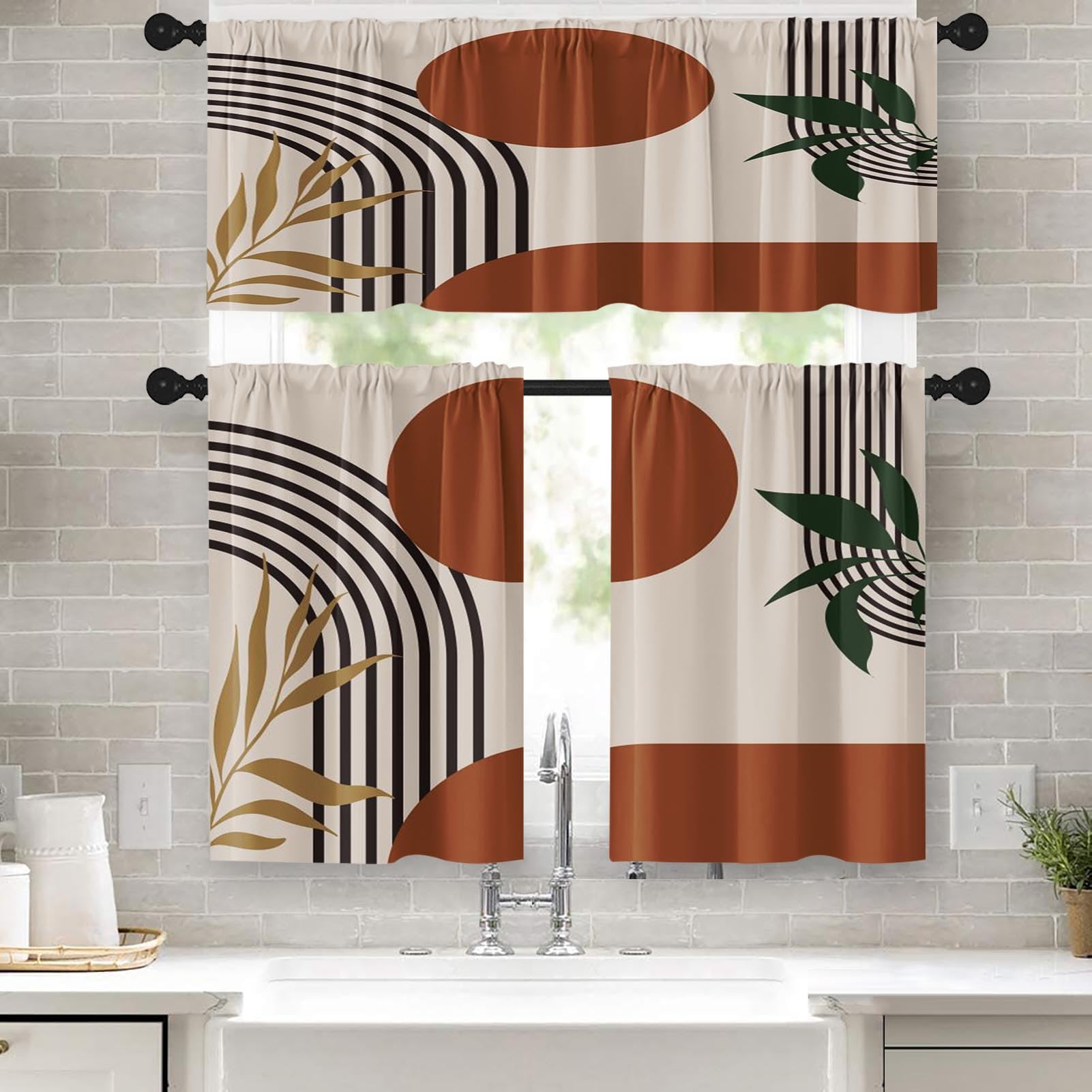 Boho Kitchen Window Sunny Southwest Pattern Boho Window Curtains