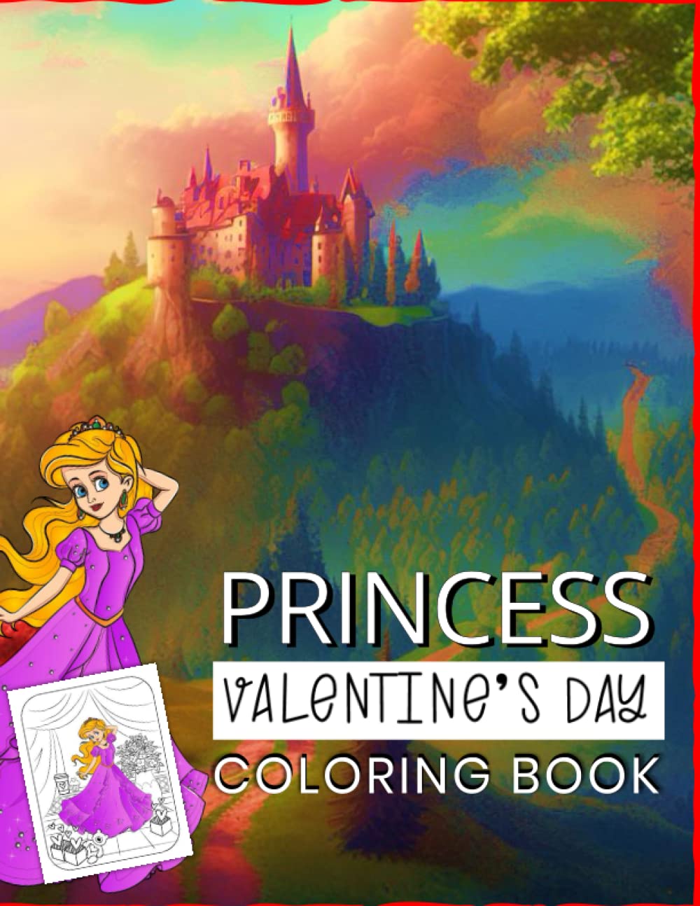 Princess Valentine's Day Coloring Book: A Fun Gift Idea for Kids | Love ...