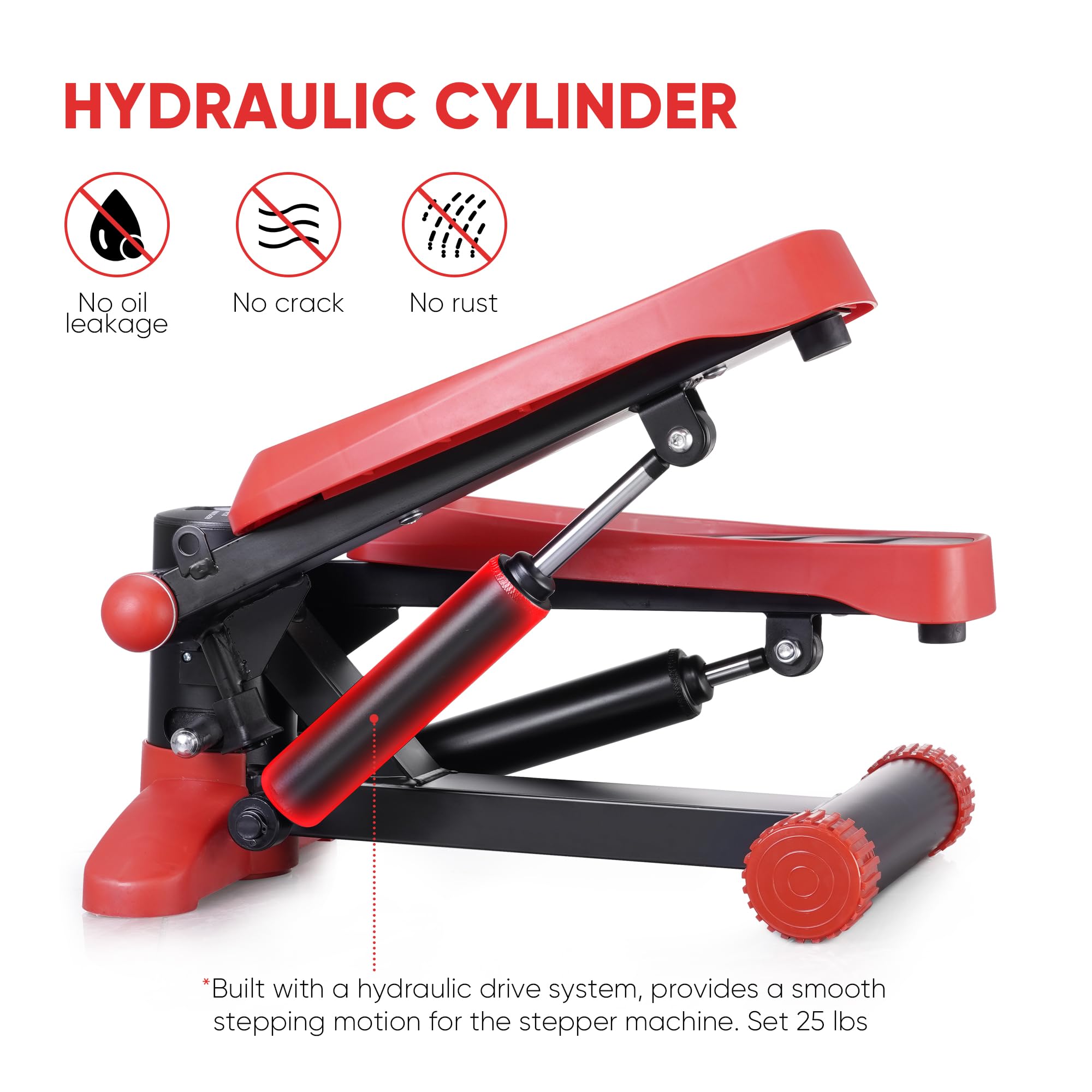 HYD-Parts Mini Stepper, Stair Stepper with Resistance Band, Steppers ...