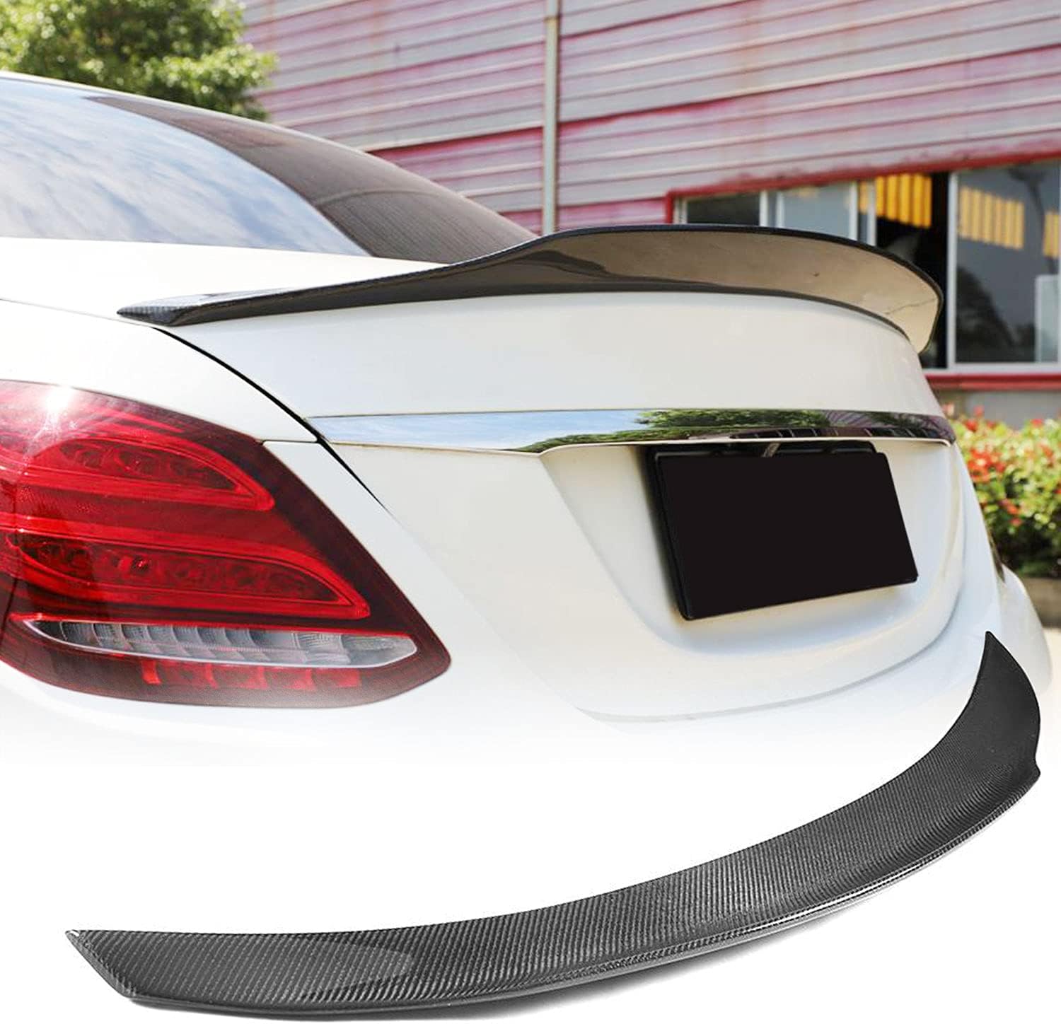 Amazon.com: MCARCAR KIT W205 Carbon Fiber Trunk Spoiler for Mercedes ...