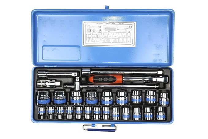 TOOL MASTER Taparia S14MXL 1/2-Inch Square Drive Socket Set : Amazon.in ...