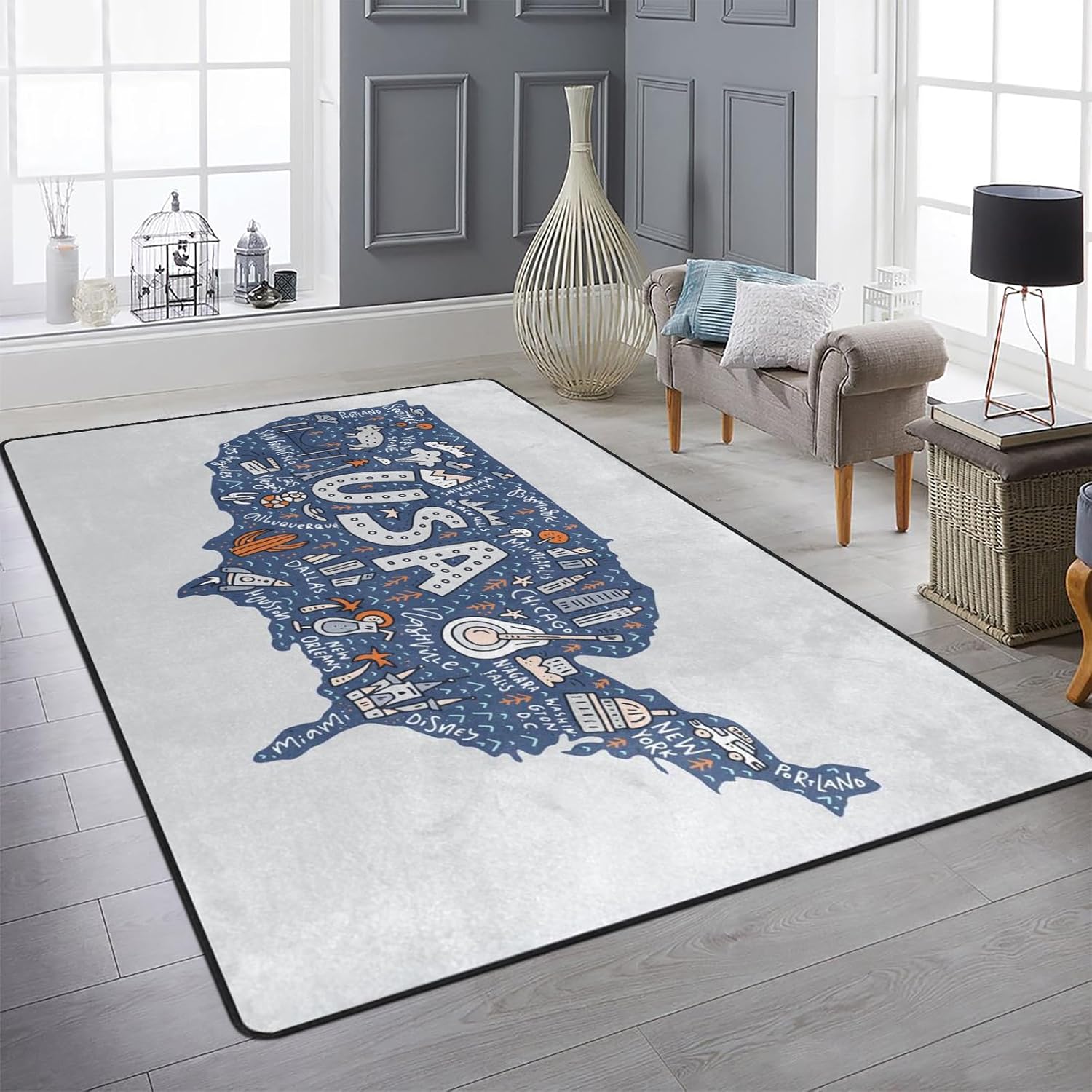 Amazon.com: Amorettise Playtime Collection USA United States Map Area ...