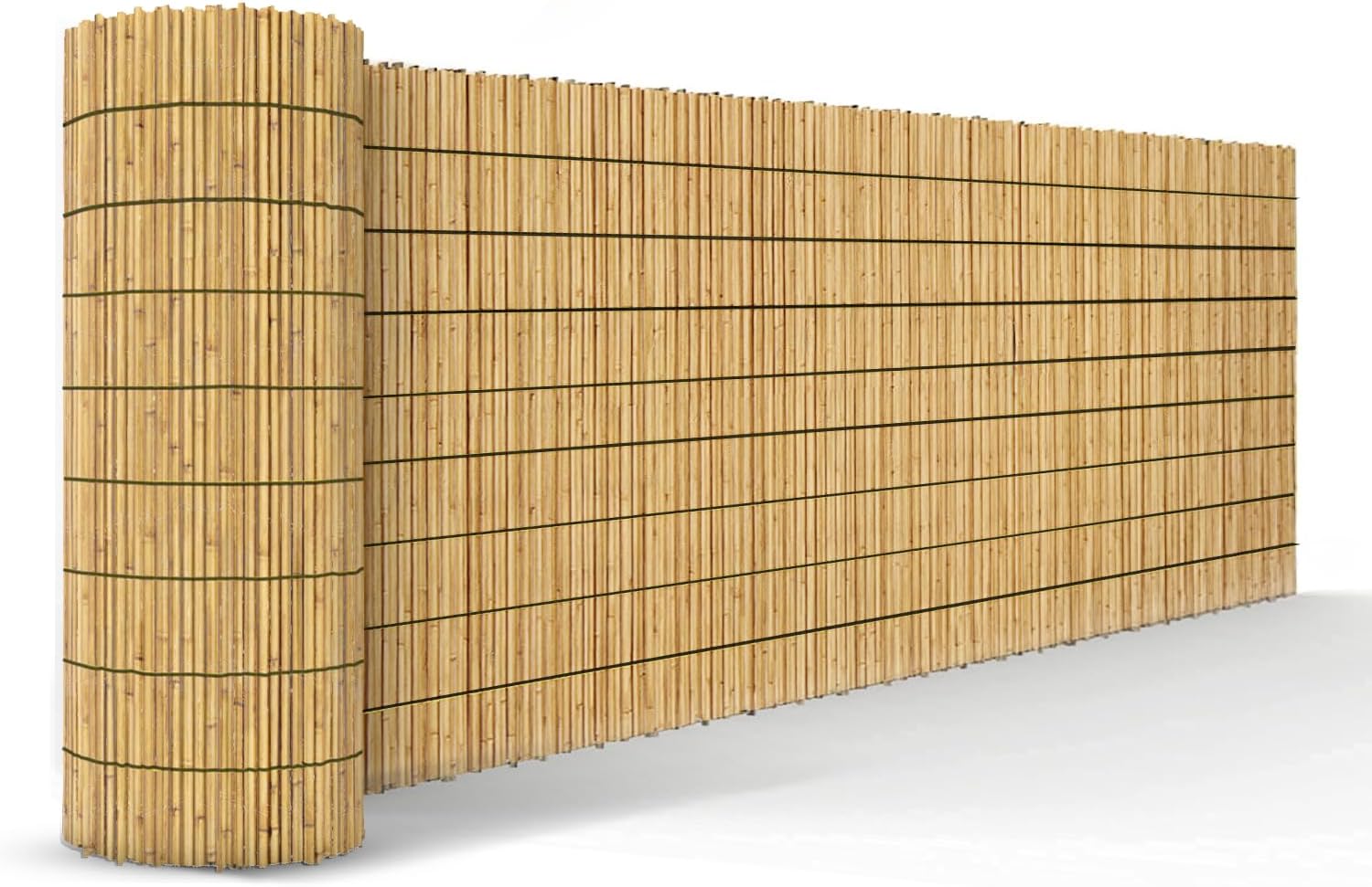 Wilsons Direct Natural Peeled Reed Fence Wooden Garden Screen Fence ...