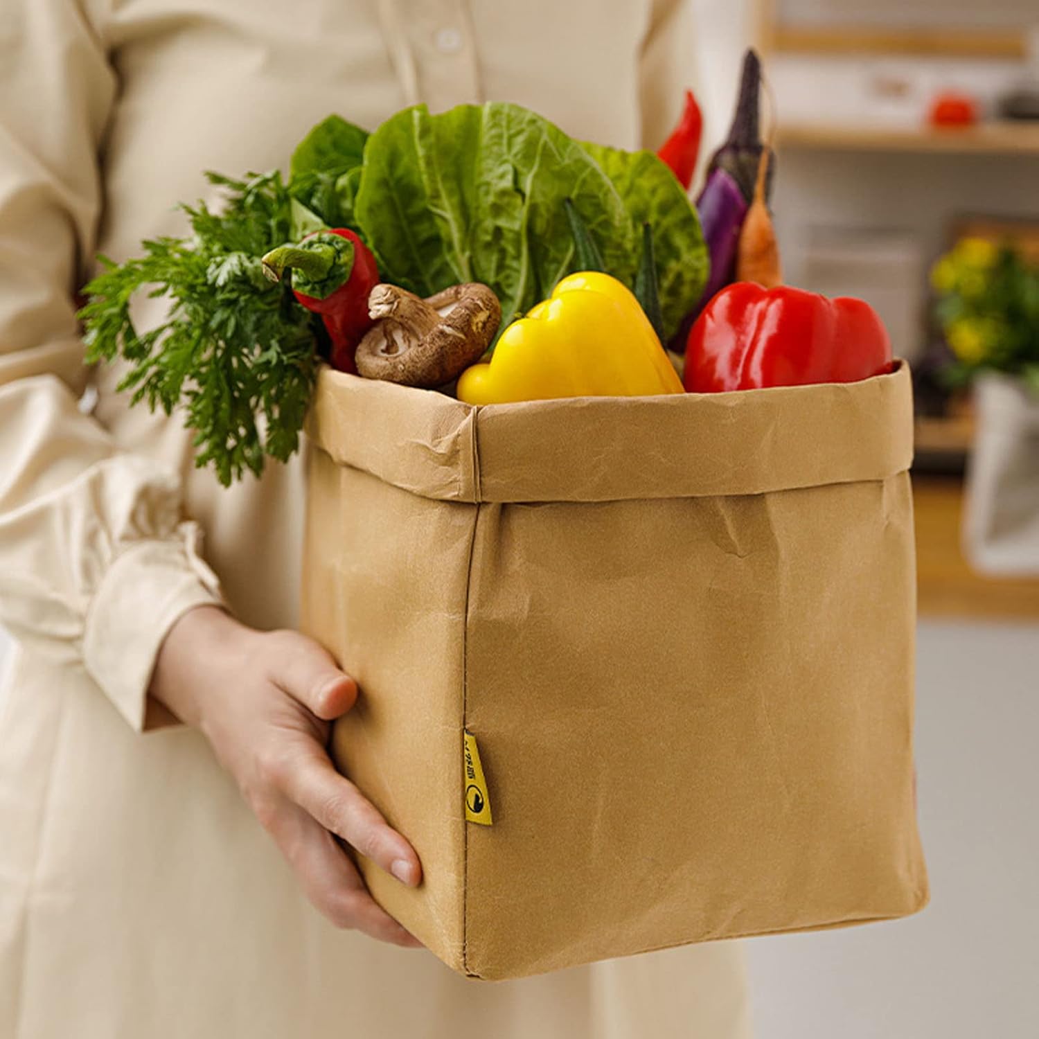 Amazon.com: Paper Lunch Bags, Heavy Duty Kraft Paper Bags Durable Brown ...