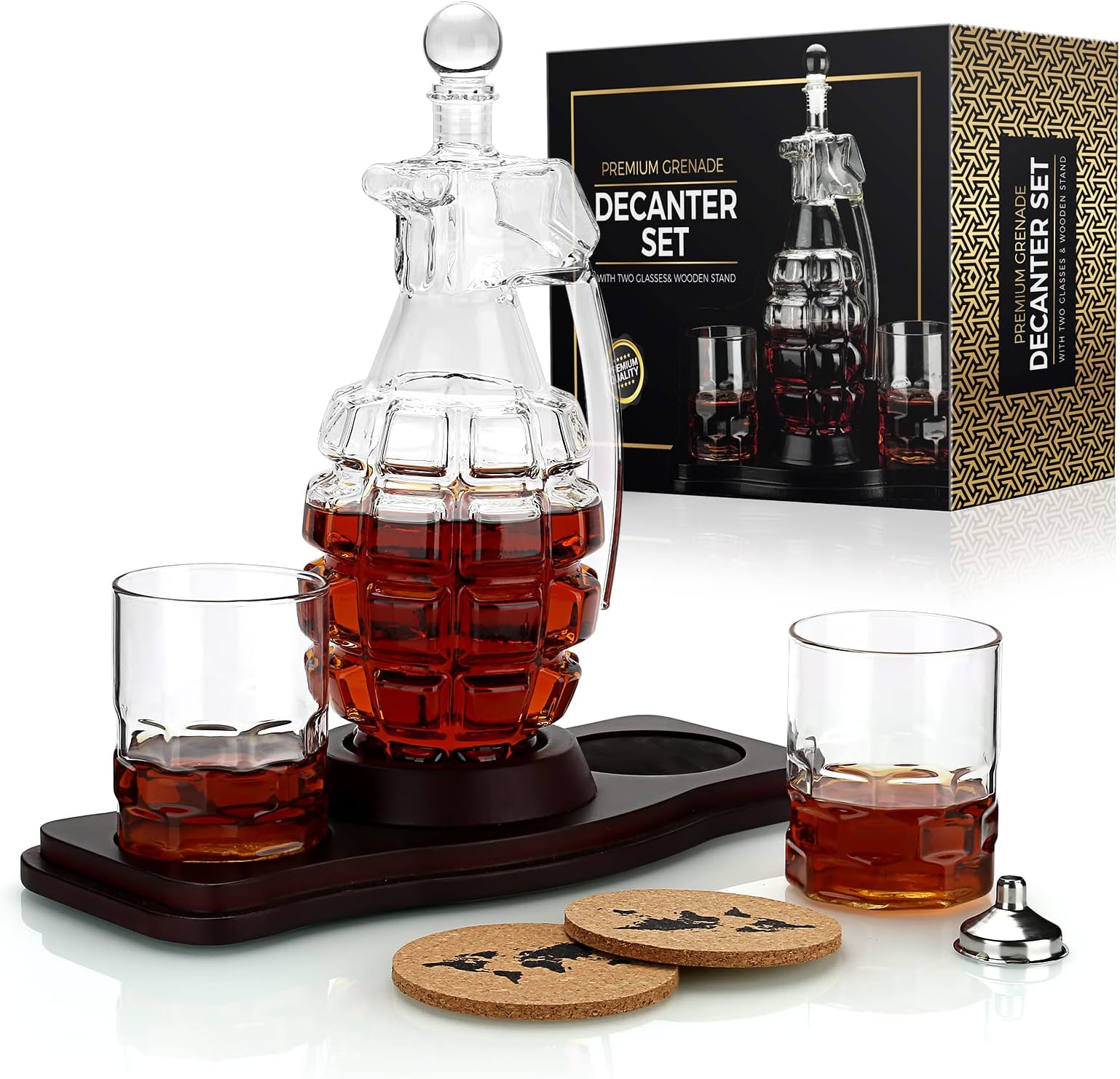 Amazon.com | Fighter Jet Wine & Whiskey Decanter Set F16, F15, F18, F22 ...