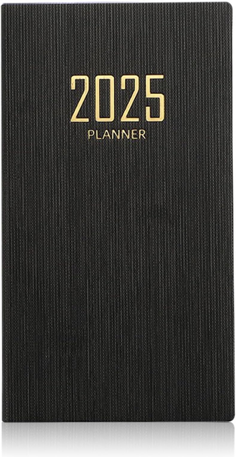 POPRUN Pocket Diary 2025 Week to View Slim (16.5x9 cm) Soft Cover ...