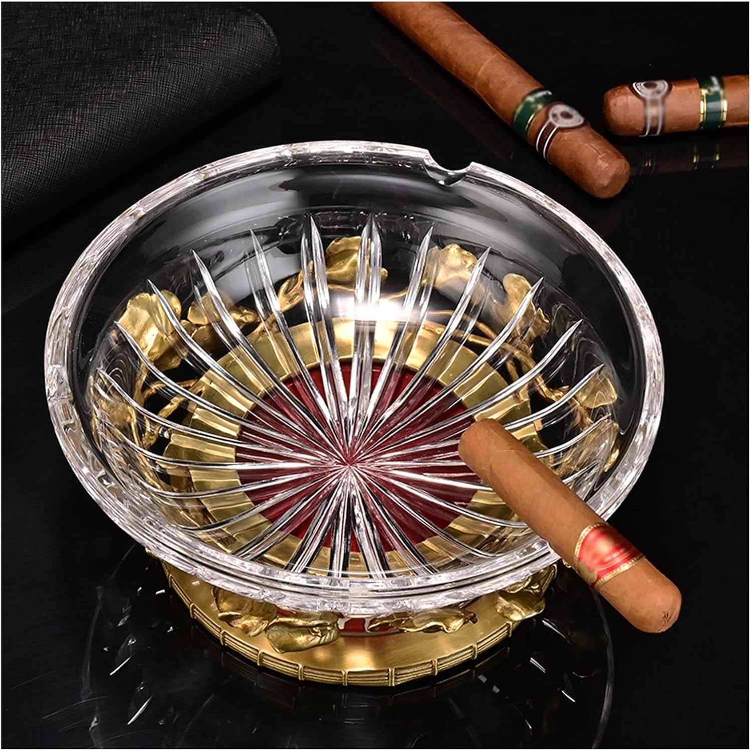 Amazon.com: AVLUZ Luxury Ashtray, Ash Holder for Smokers, Crystal Glass ...