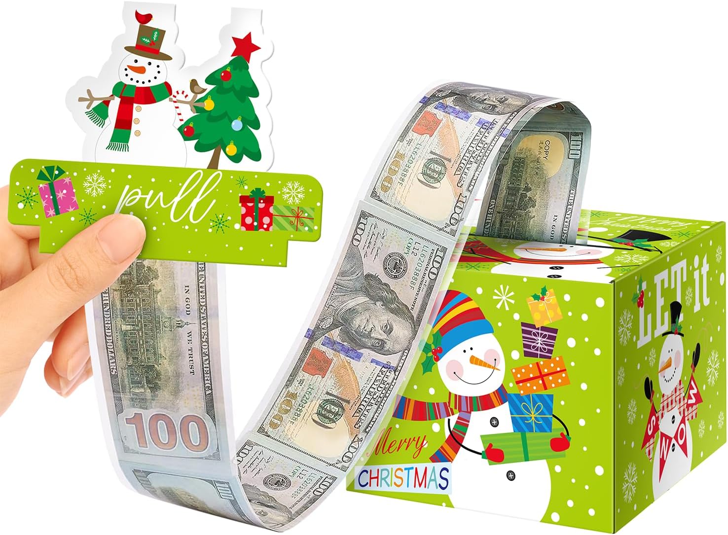 Amazon.com : Christmas Surprise Money Box for Cash Gift, Merry ...