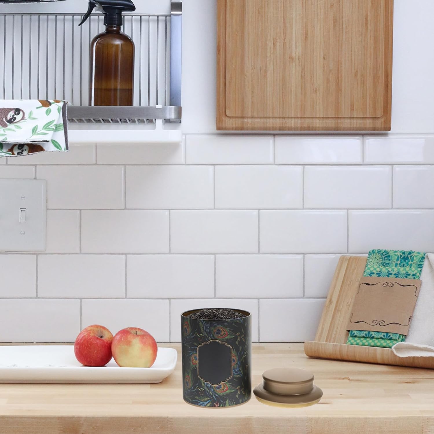 Hemoton Bote de té de metal para té, botes herméticos de metal, estilo ...