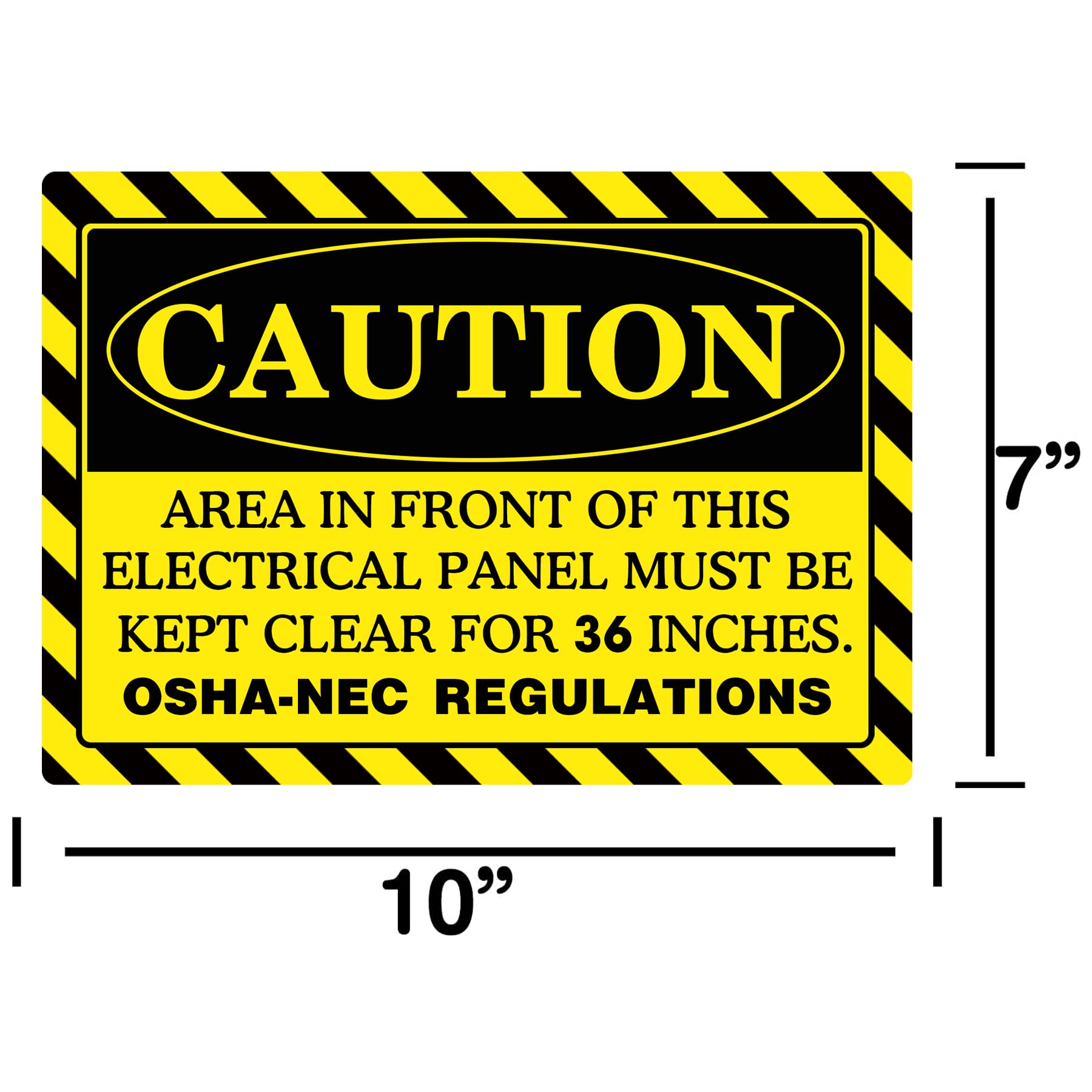 Snapklik.com : 4 Pack Caution Area In Front Of This Electrical Panel ...