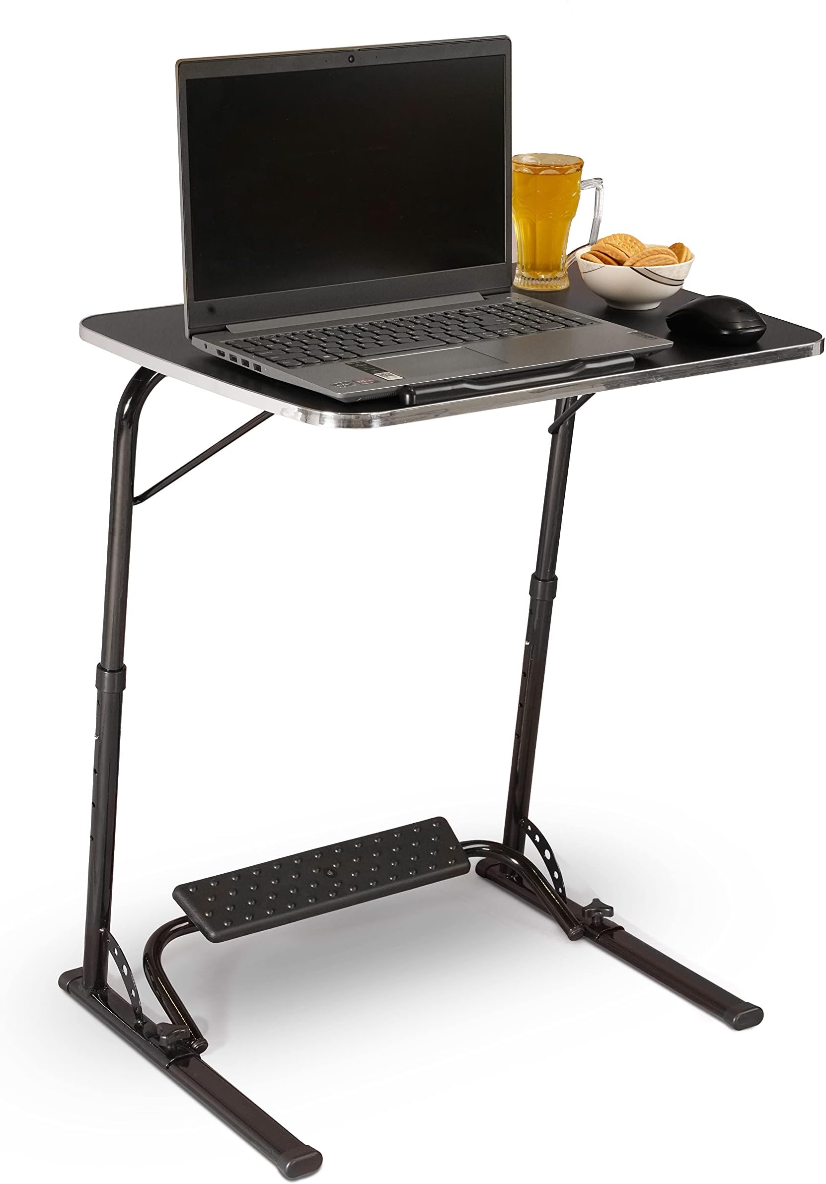 Amazon Basics Height Adjustable Laptop Table | Adjustable Table Angle ...