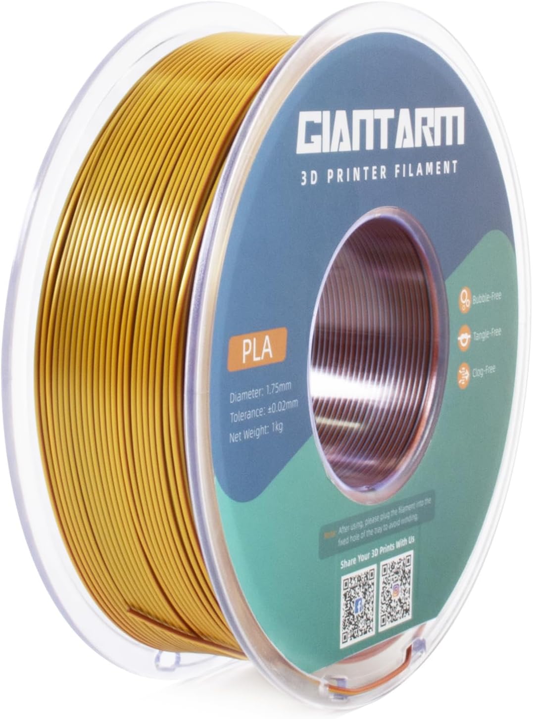 GIANTARM Silk Tri-Color Pla Filament,Coextrusion 3D Printer Filament 1 ...