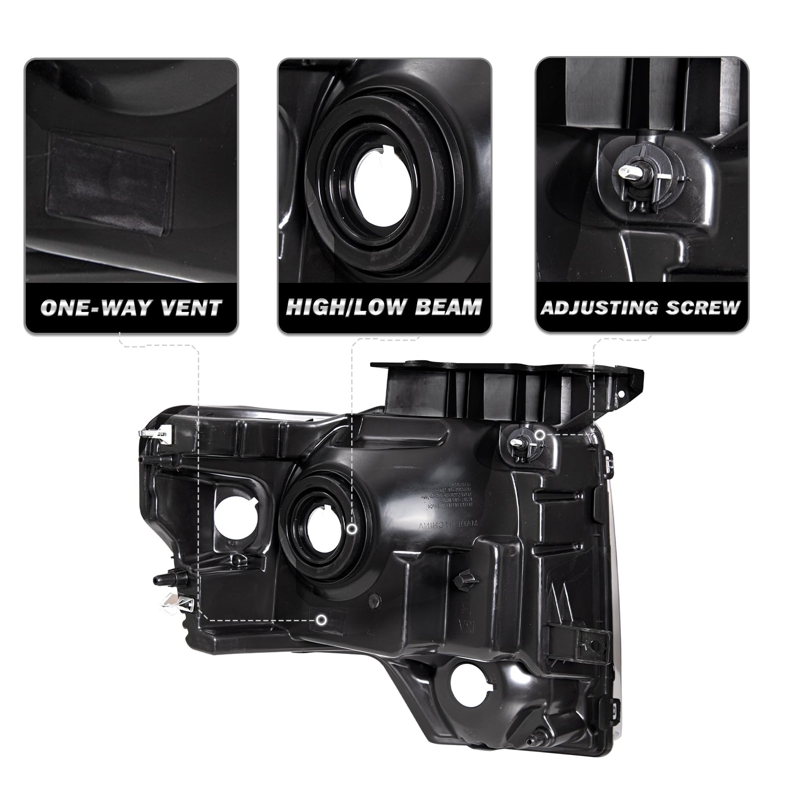 Snapklik.com : SOCKIR Headlight Assembly Replacement Compatible