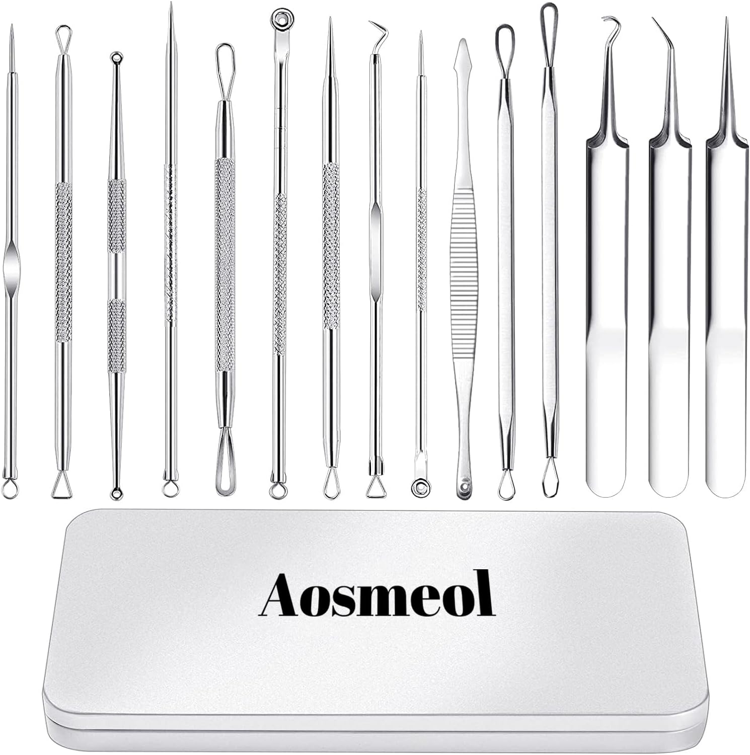 Amazon.com: 15 PCS Pimple Popper Tool Kit,Blackhead Remover Comedone ...