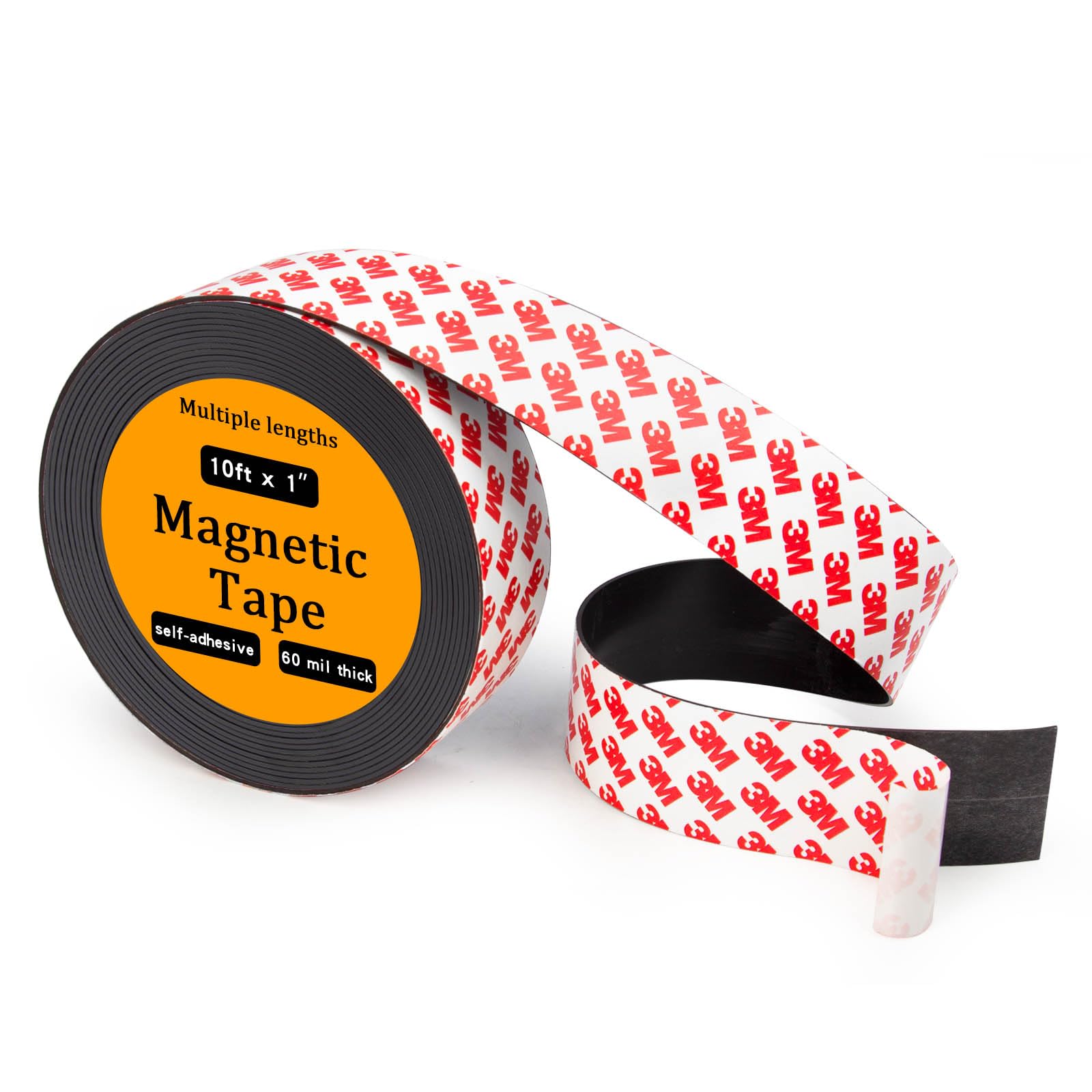 Amazon.com : Towjug Magnetic Tape Strip Roll with 3M Adhesive Backing ...