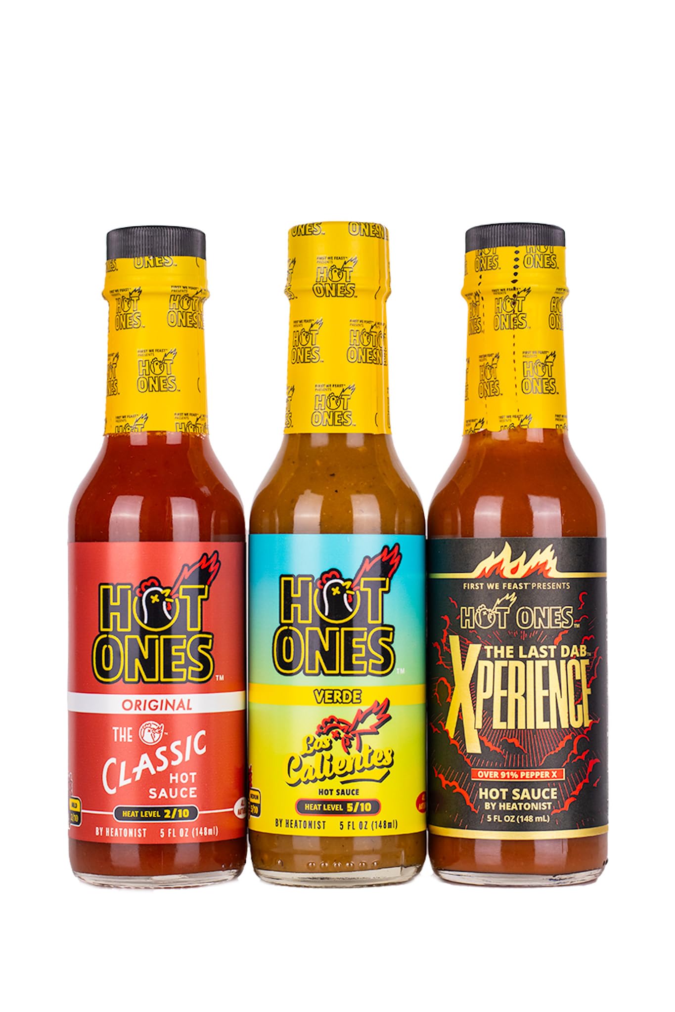 Amazon.com : Hot Ones Season 25 Trio Pack Hot Sauce, Made With All ...