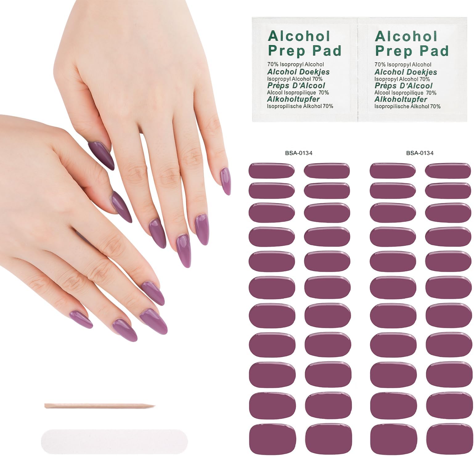 Amazon.com: ruyeefam Nail Polish Strips - Gel Nail Stirps - 22 Nail ...