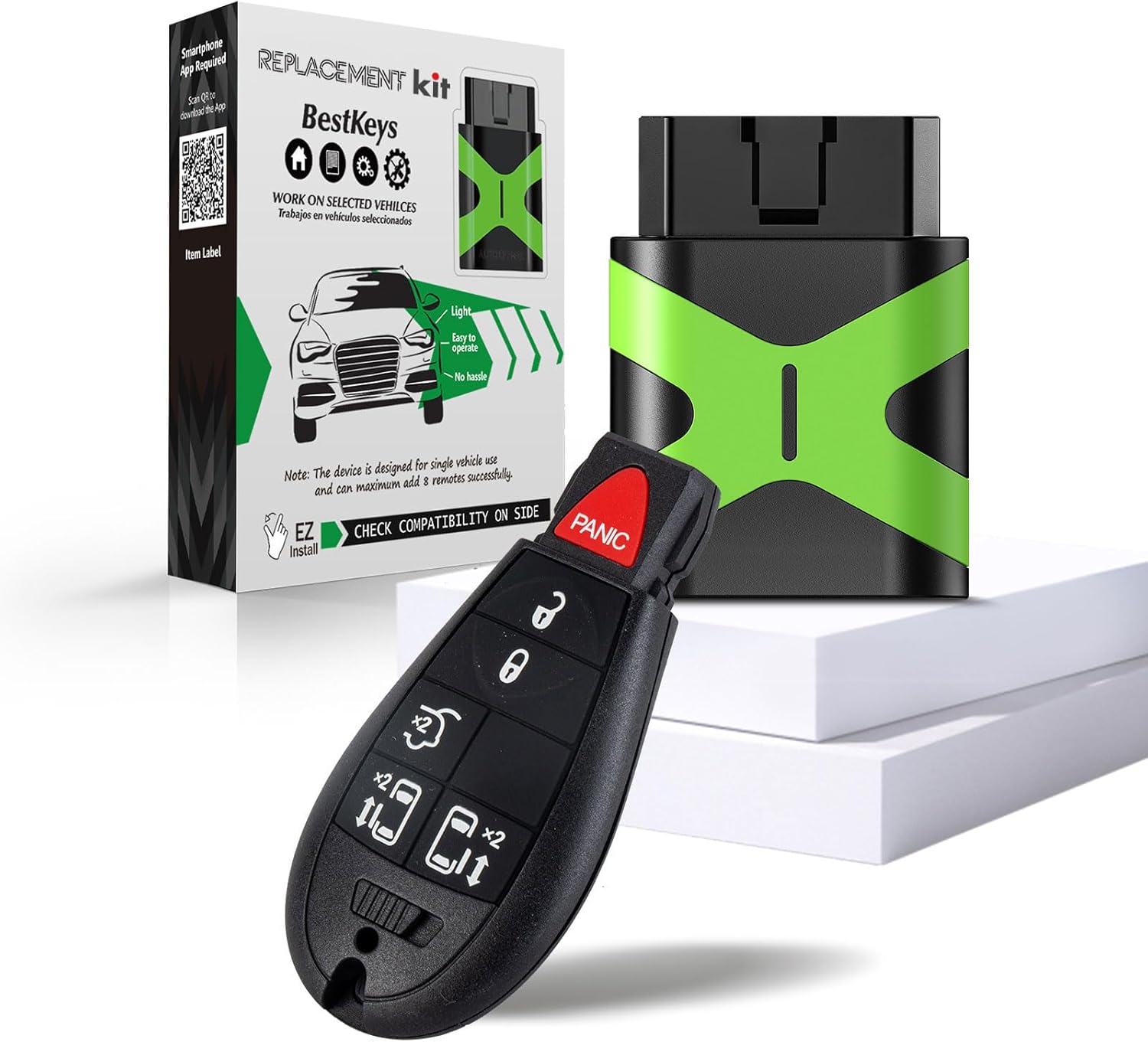 Amazon.com: BestKes Simple Key Fob and Key Program, Key Replacement Kit ...