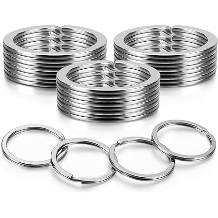 Amazon.com: YHYZ 1.2 inch Key Rings (Flat Round) Bulk (30pcs), 30mm ...