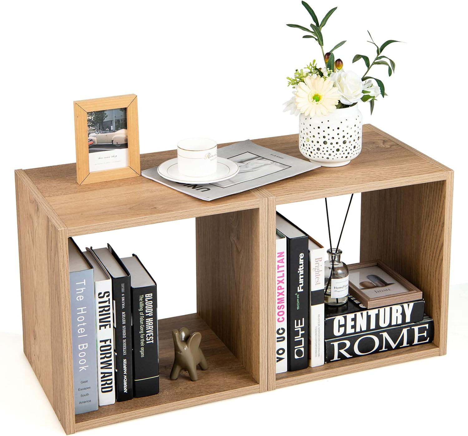 Amazon.com: LOKO Stackable 2 Cube Storage Organizer, Freestanding Cubby ...