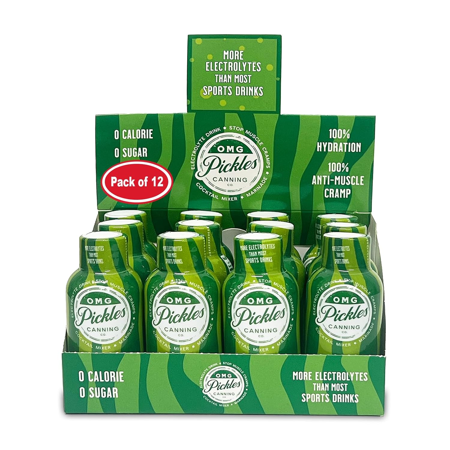 Amazon.com: OMG Pickles Dill Pickle Juice Shots for Cramps, Hydration ...