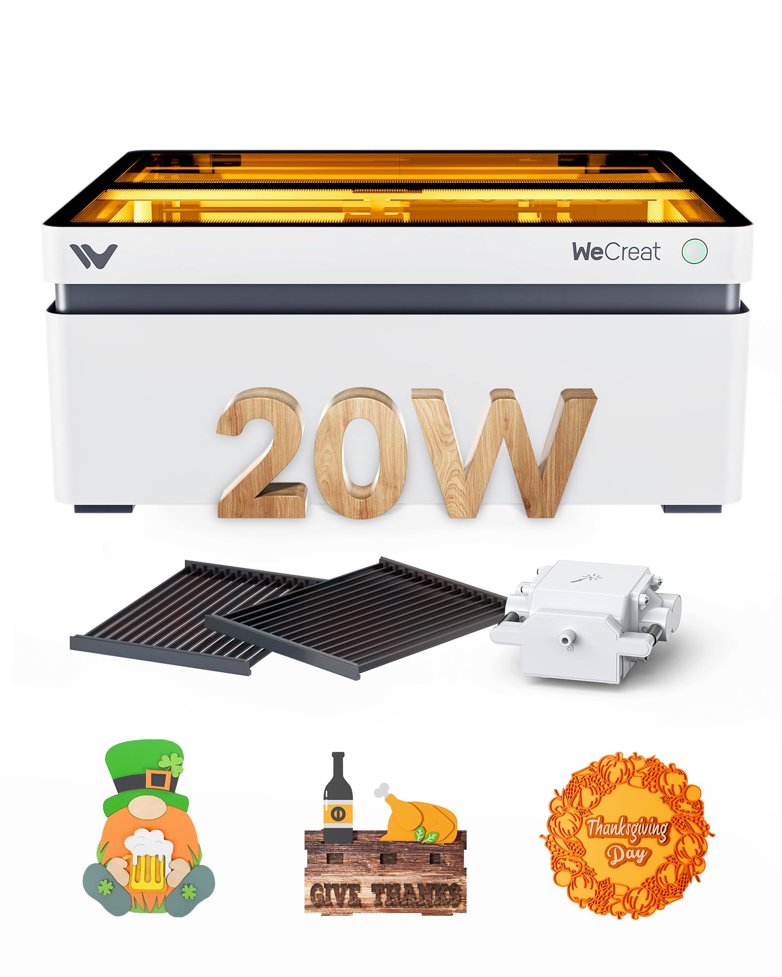 Amazon.com: WECREAT Laser Engraver with Air Assist, 20W(20,000mW ...