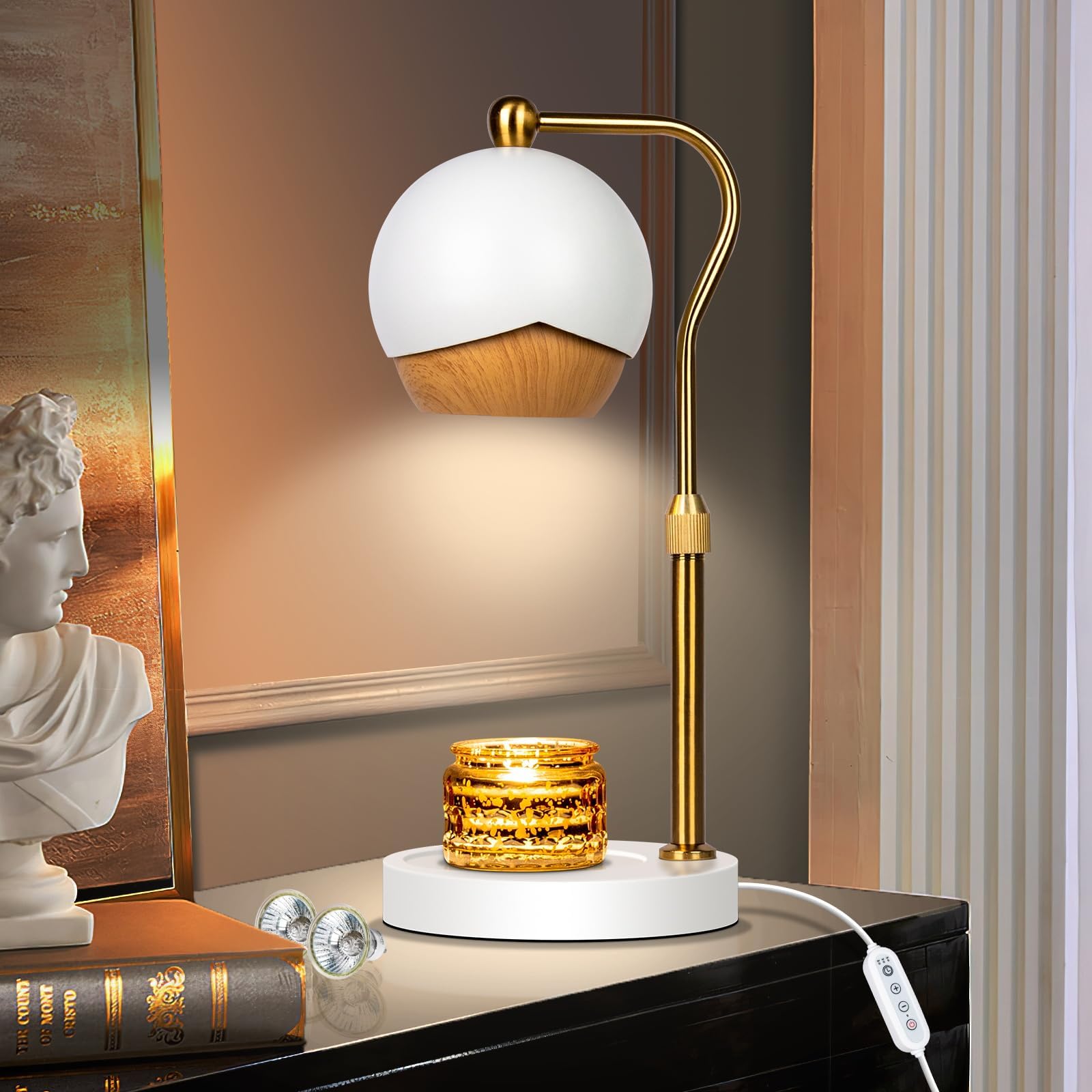 Amazon.com: TNNOP Candle Warmer Lamp with Timer & Dimmer Candle Lamp ...