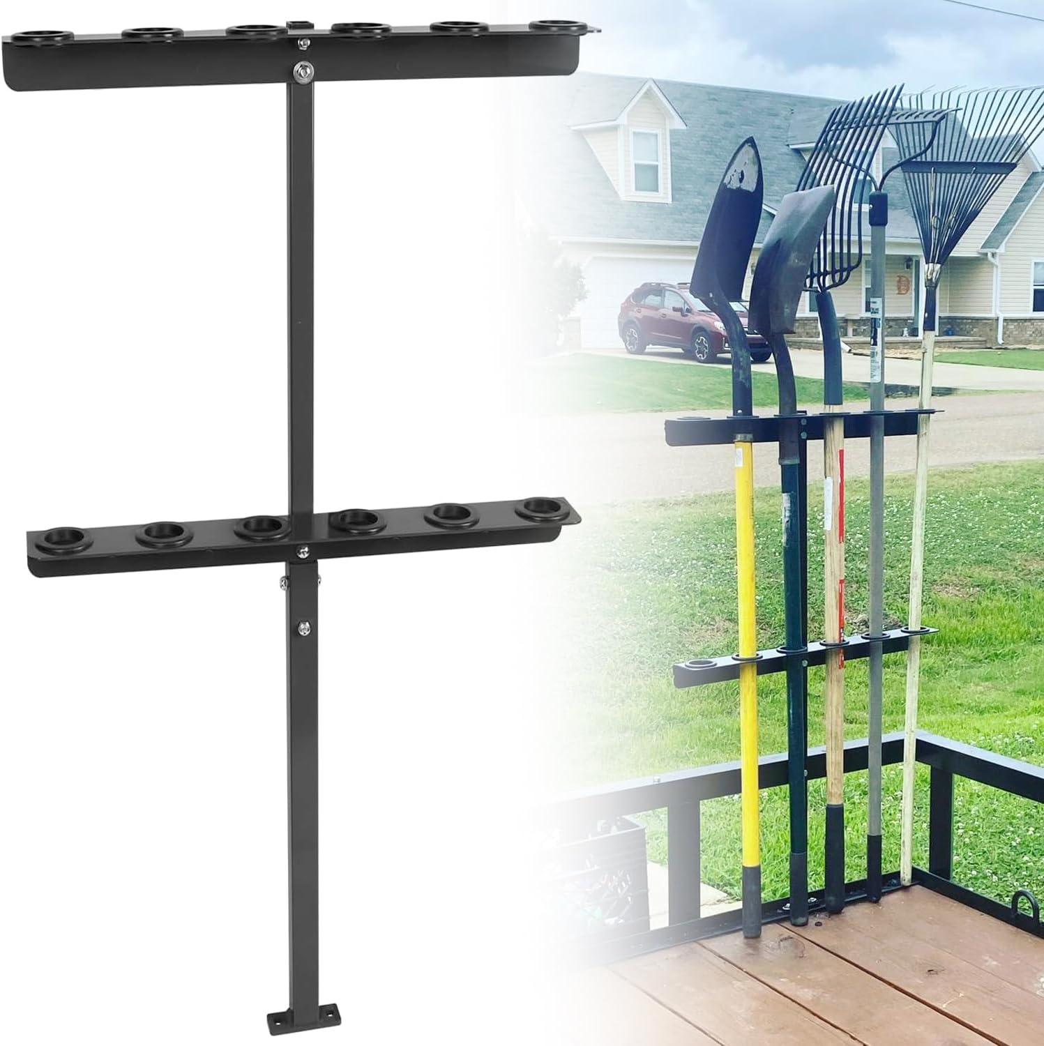 ELITEWILL Landscape Hand Tool Rack for Trailer Truck, 6 Holes Long ...