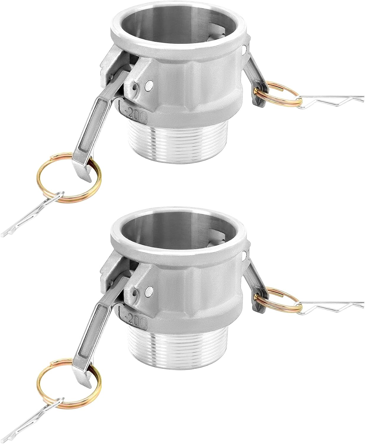 Amazon.com: QWORK 2" x 2" Aluminum Camlock Fittings - Hose Coupler ...