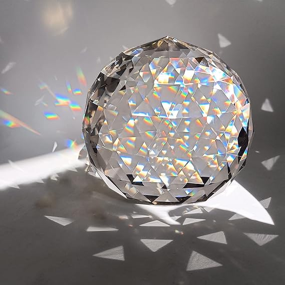 Amazon.com: 4.72inch/120mm Clear Glass Crystal Ball Prism, Sphere ...