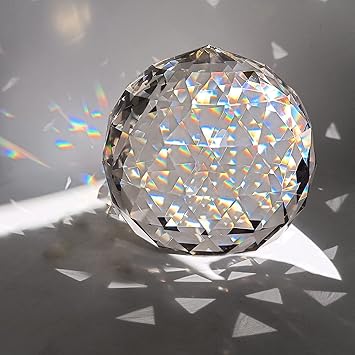 Amazon.com: 4.72inch/120mm Clear Glass Crystal Ball Prism, Sphere ...