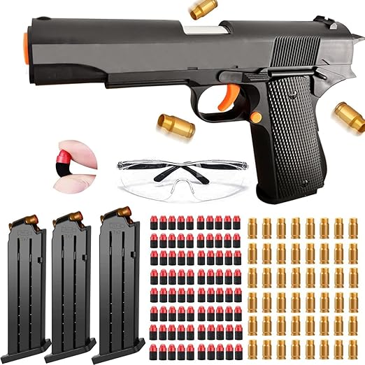 Amazon.com: LBDREXZ Toy Foam Blaster Shell Ejecting Soft Bullet ...