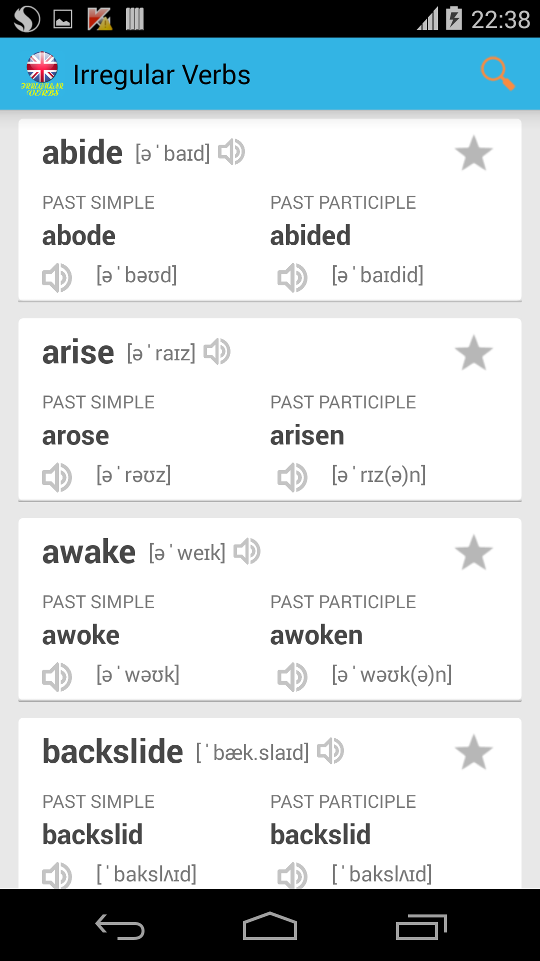Irregular Verbs - App on Amazon Appstore