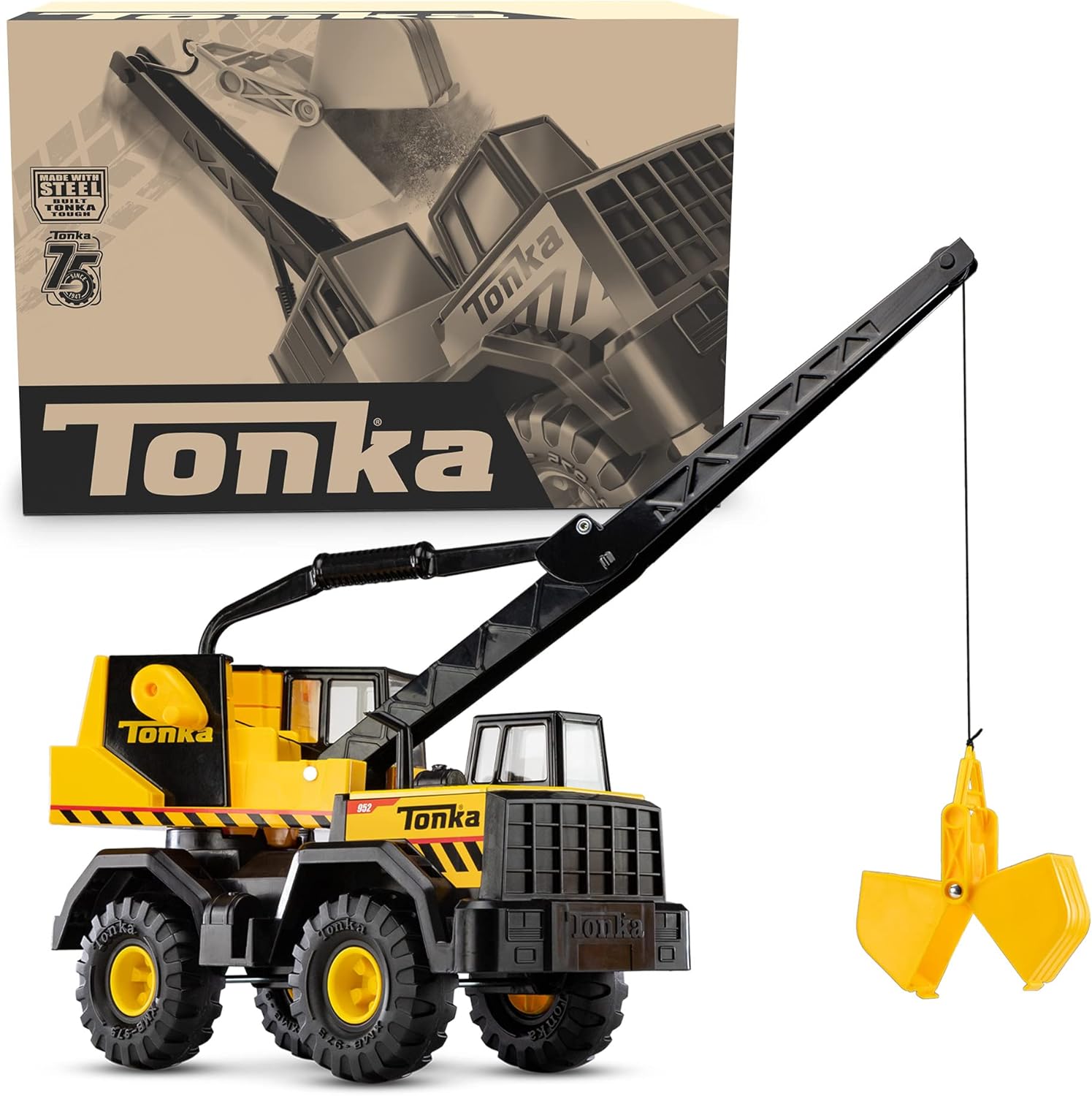 Amazon.com: Tonka - Steel Classics Mighty Crane - Frustration Free ...