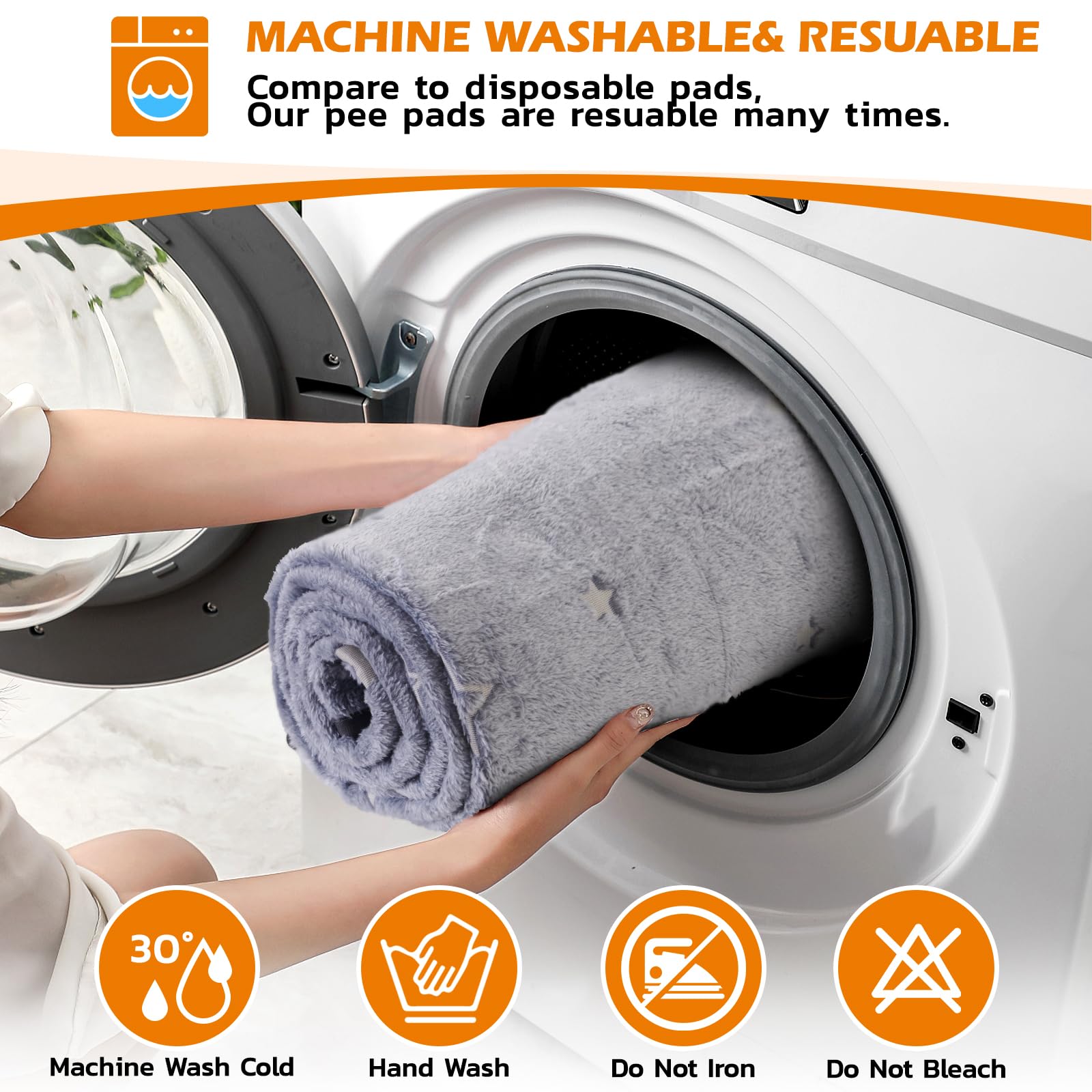 Snapklik.com : Washable Pee Pads For Dogs, Fast Absorption Reusable ...